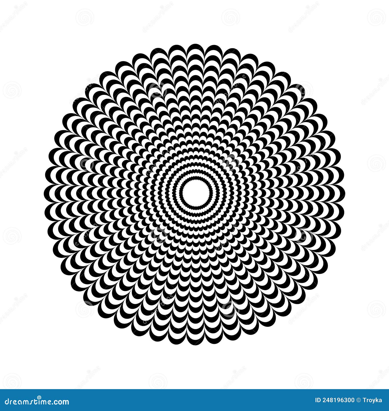 Abstract Op Art Circle Pattern Stock Vector - Illustration of ...
