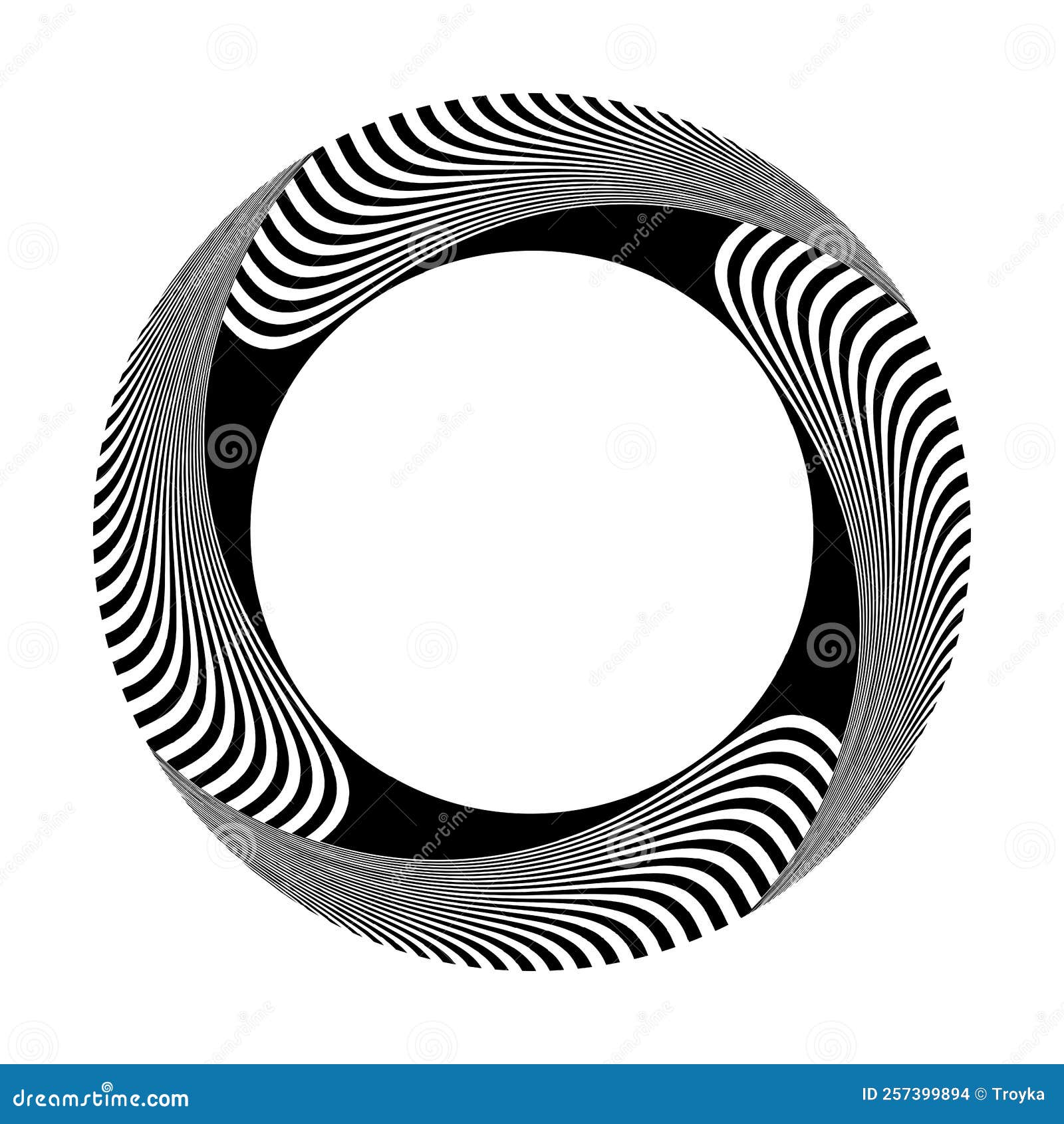 Abstract Op Art Circle Pattern with Whirl Movement Illusion Effect ...