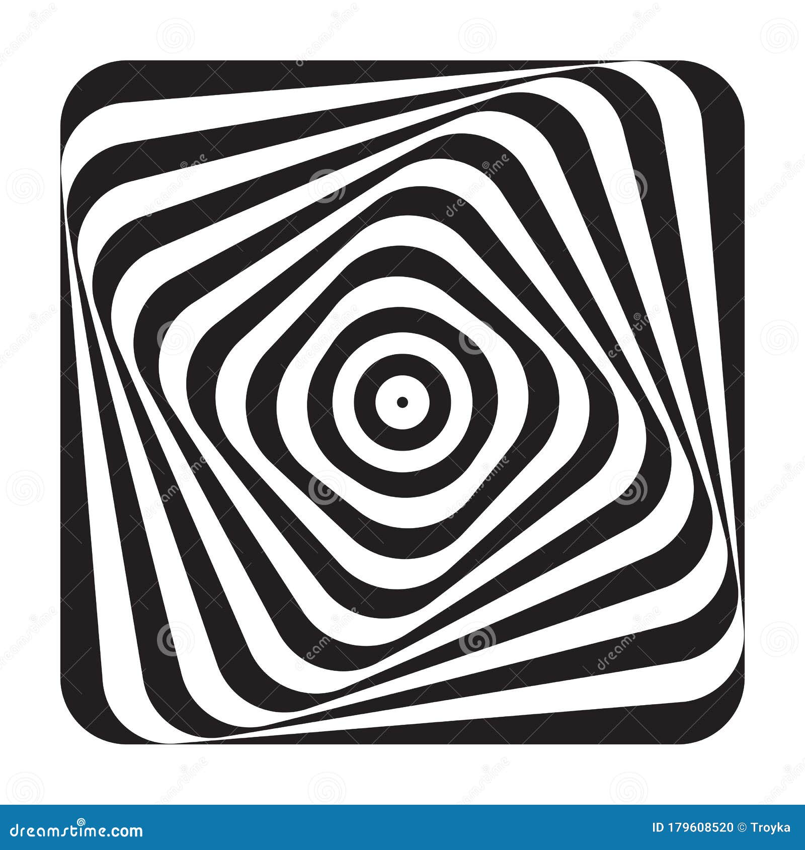 Abstract Op Art Design Element. Illusion of Swirl Movement Stock Vector ...