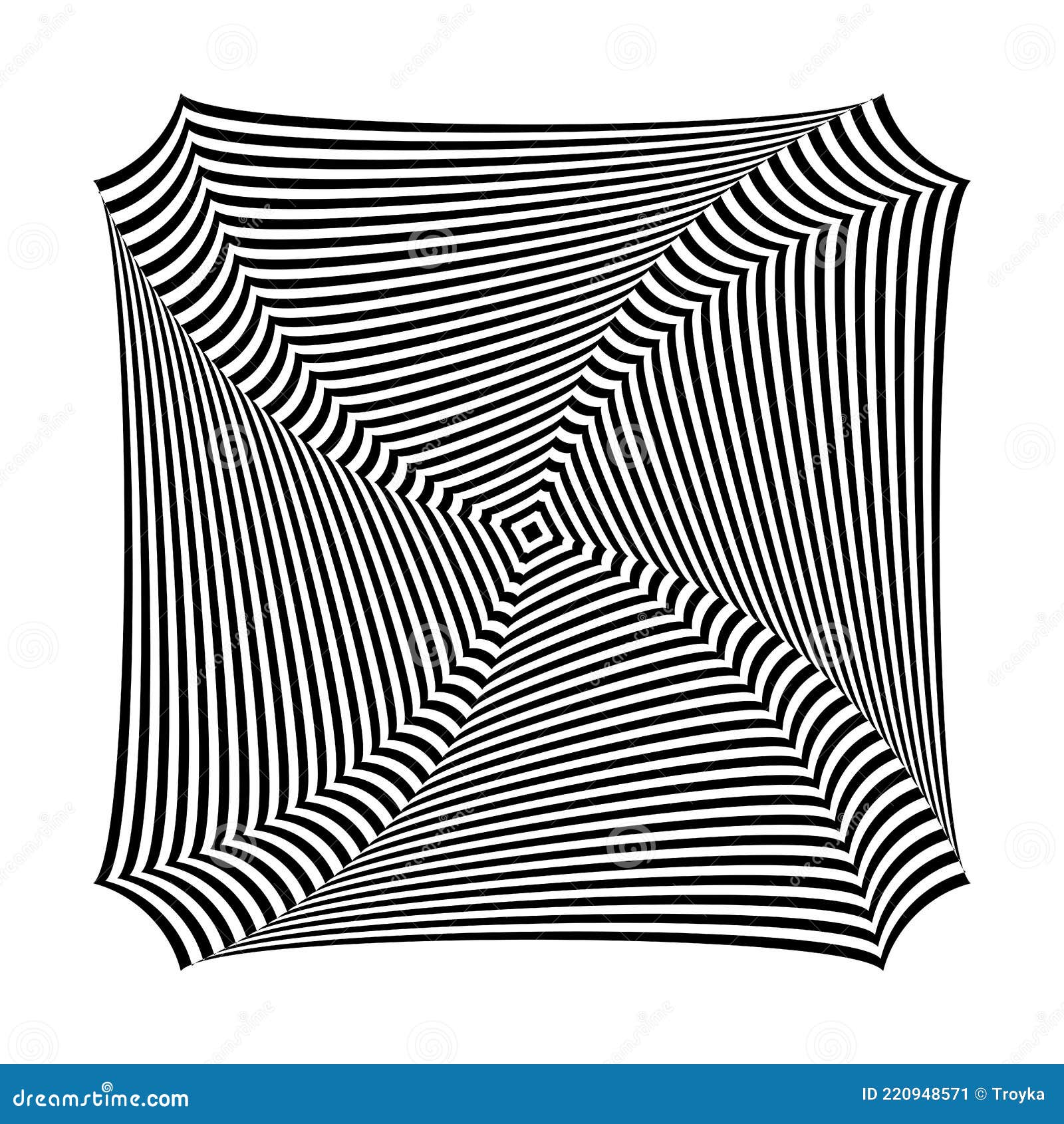 Abstract Op Art Design Element. Lines Pattern Stock Vector ...