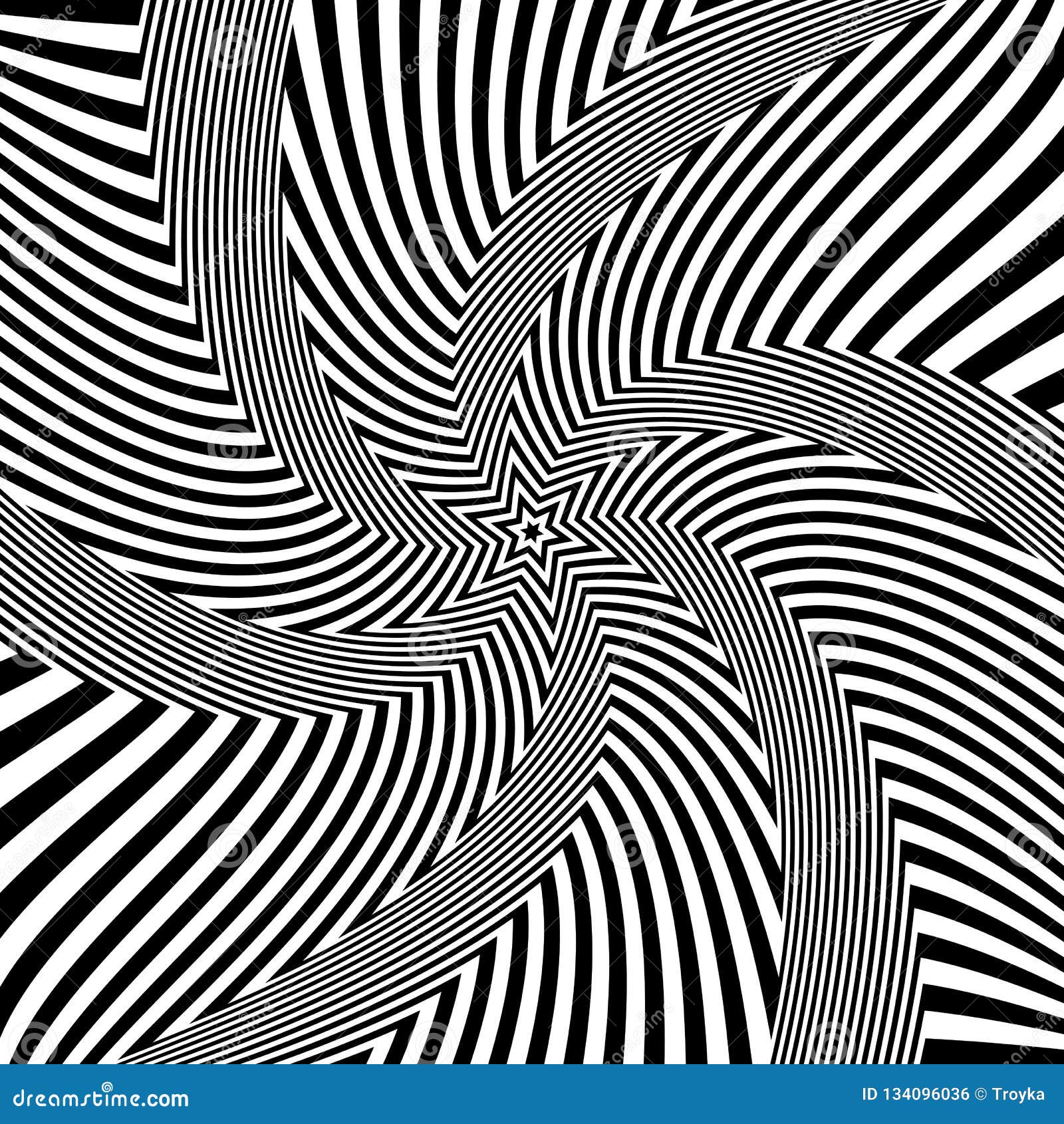 Illusion Of Rotation Whirl Movement. Lines Texture Cartoon Vector ...