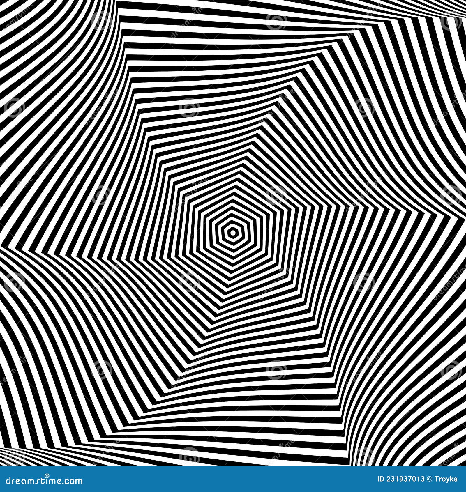 Rotation Movement Illusion. Abstract Op Art Backgr Vector Illustration ...