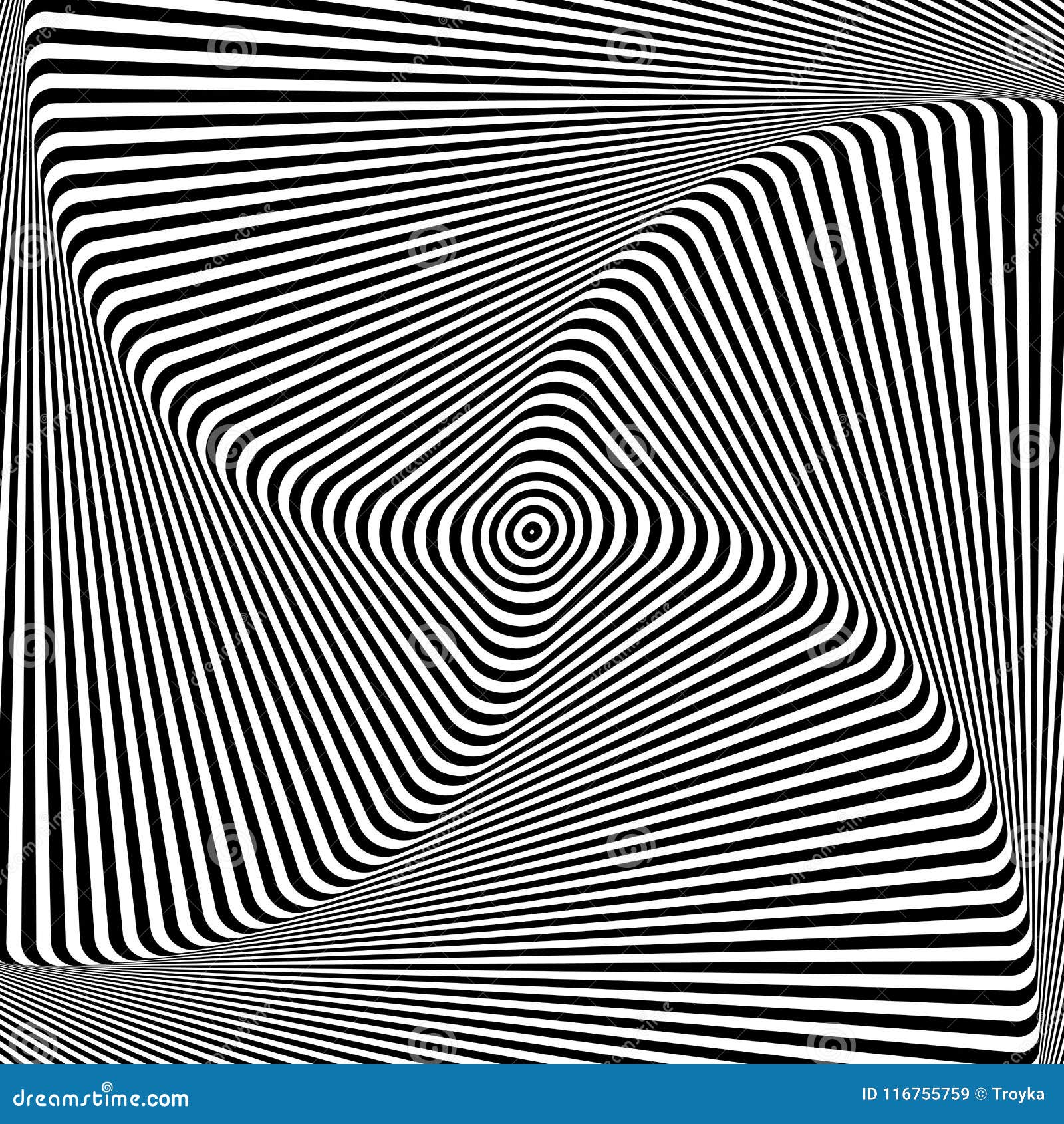 Abstract Op Art Design. Illusion of Torsion Movement Stock Vector ...