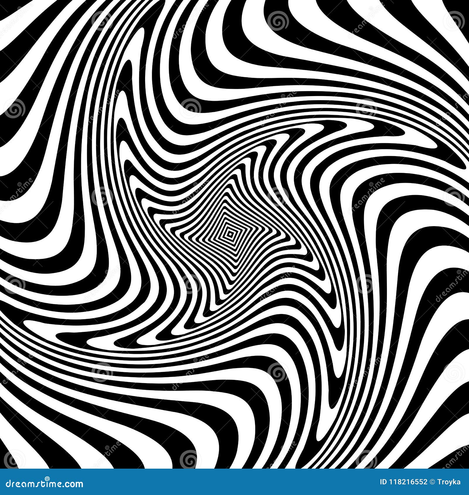 Abstract op art design. stock vector. Illustration of motion - 118216552