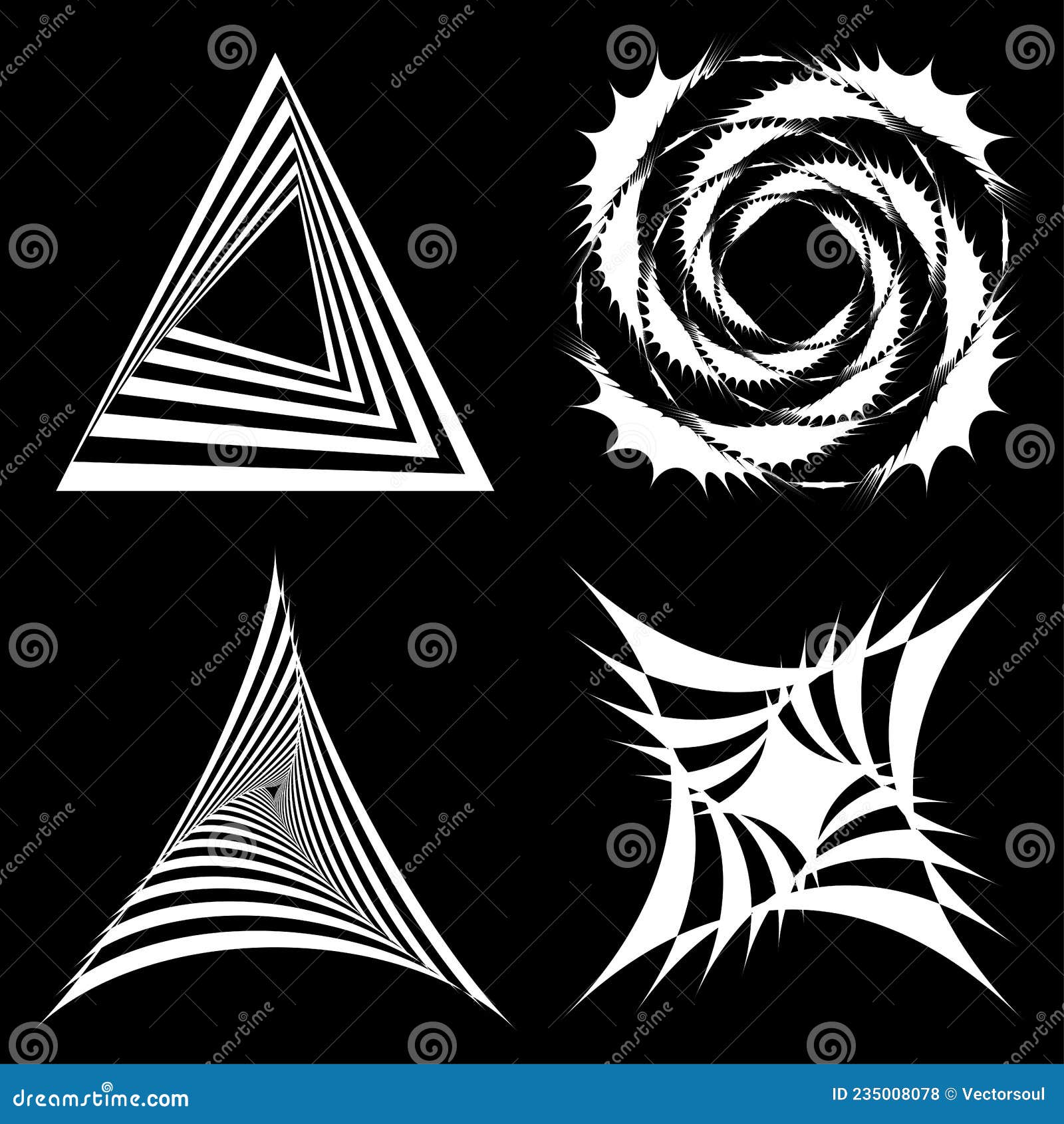 Abstract Op-art Element. Optical, Visual Art, Artistic Element ...