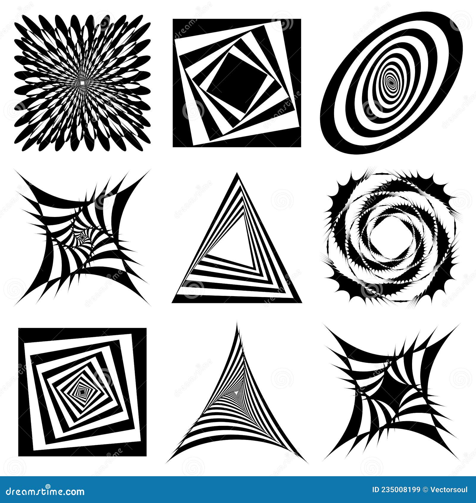 Abstract Op-art Element. Optical, Visual Art, Artistic Element ...