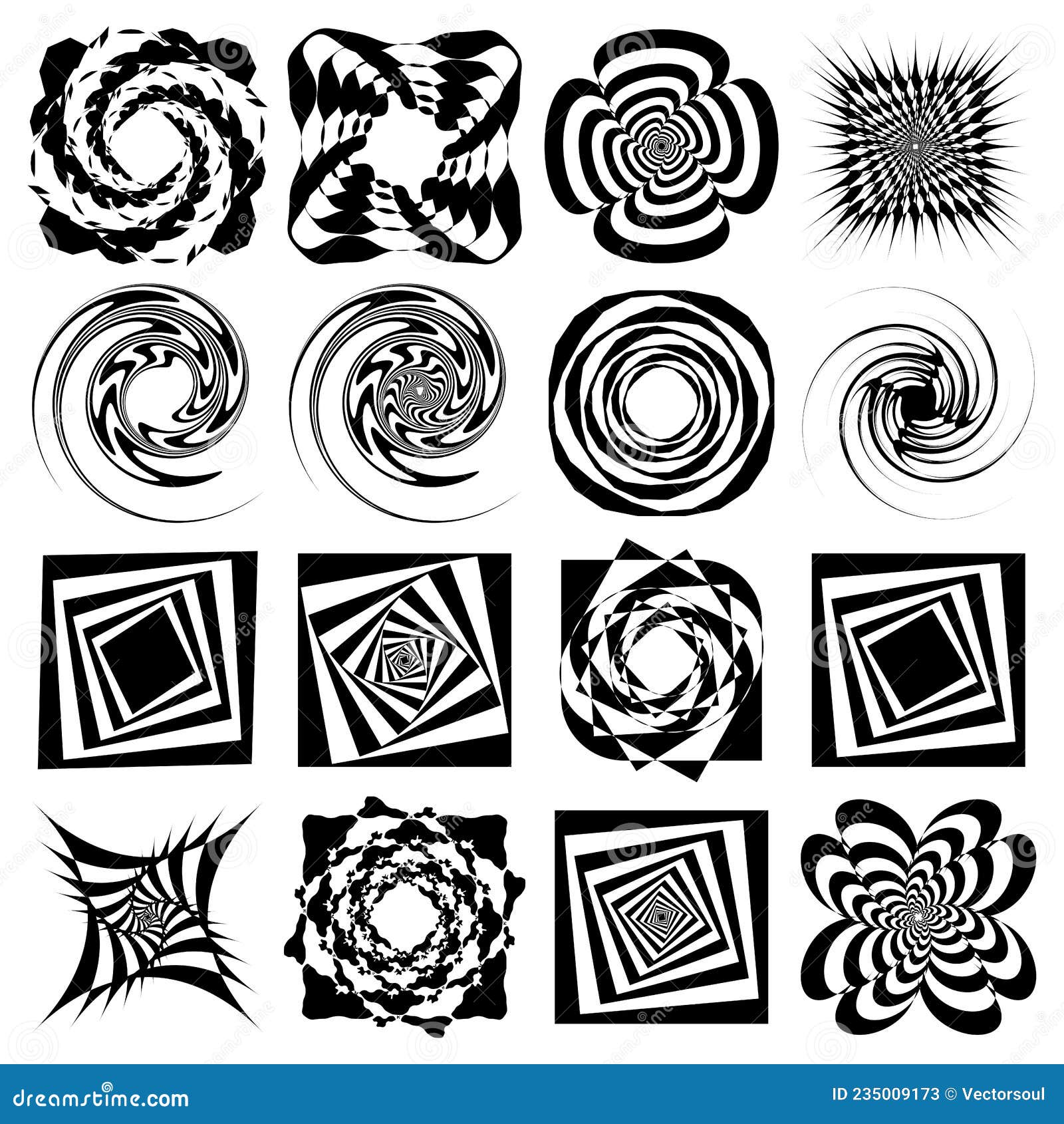 Abstract Op-art Element. Optical, Visual Art, Artistic Element ...