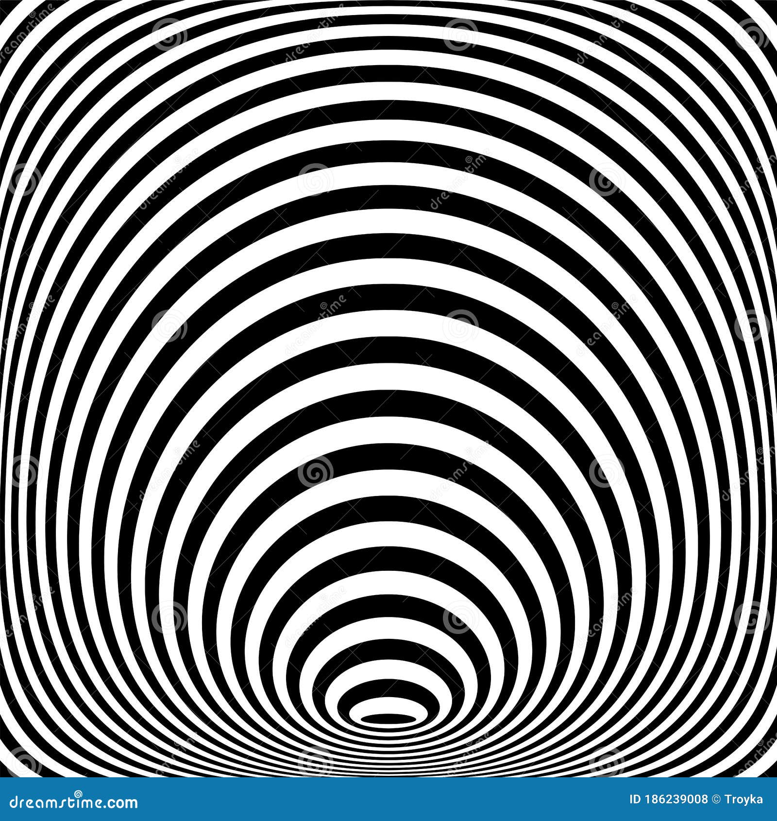 Abstract Op Art Graphic Design. Circle Lines Pattern Stock Vector ...