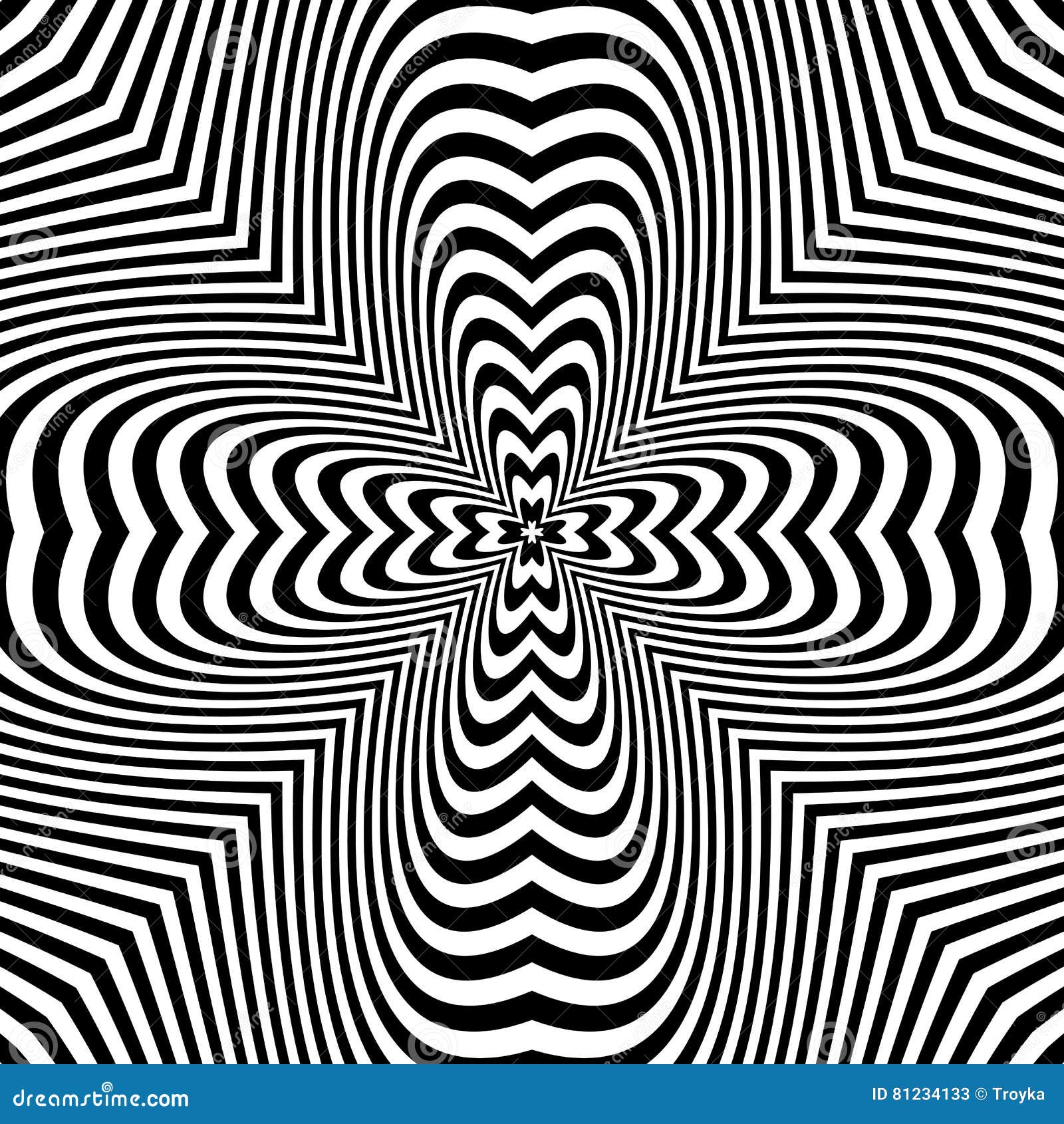 Abstract op art pattern. stock vector. Illustration of lines - 81234133