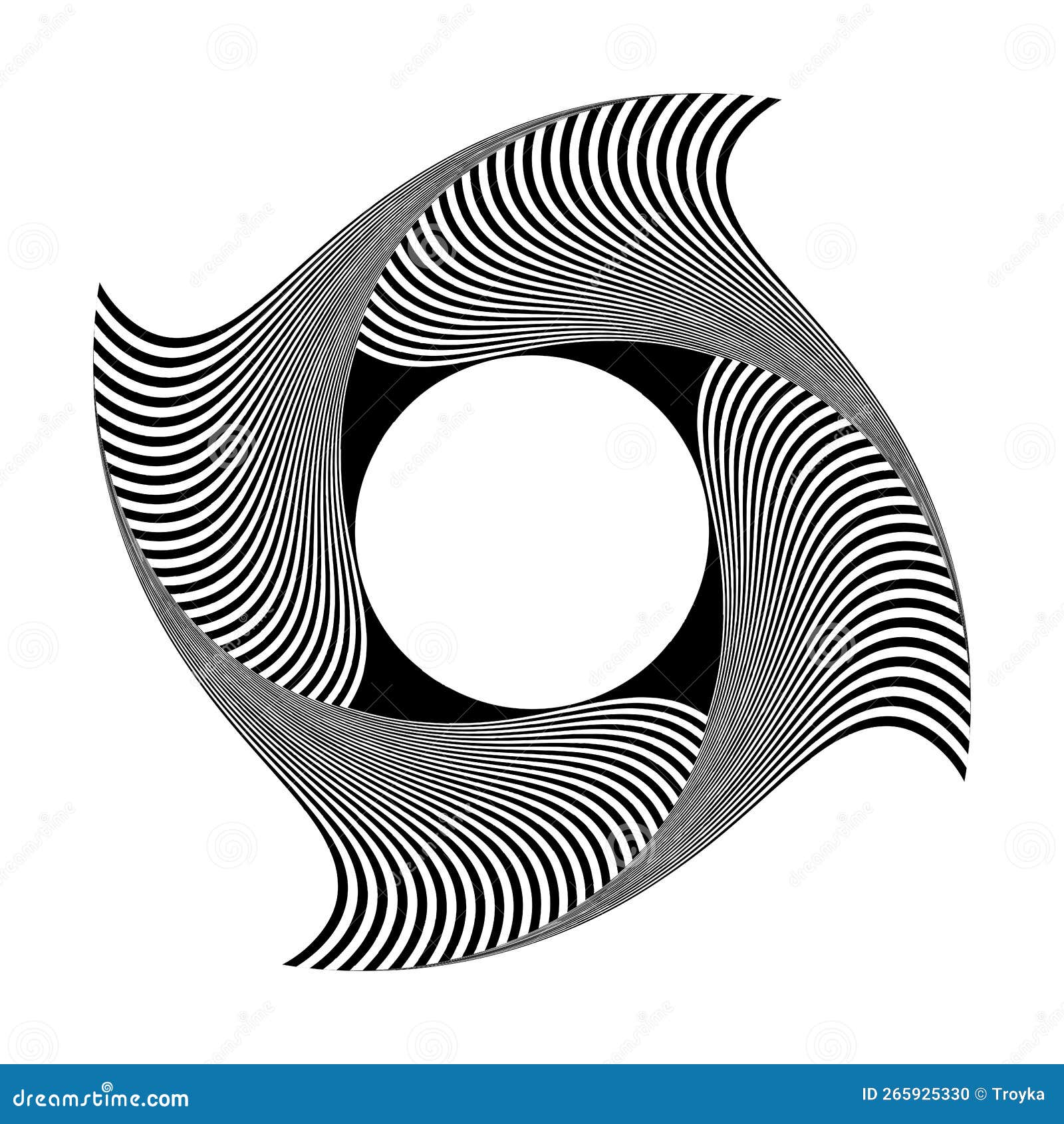 Abstract Op Art Pattern with Vortex Movement Illusion Effect Stock ...