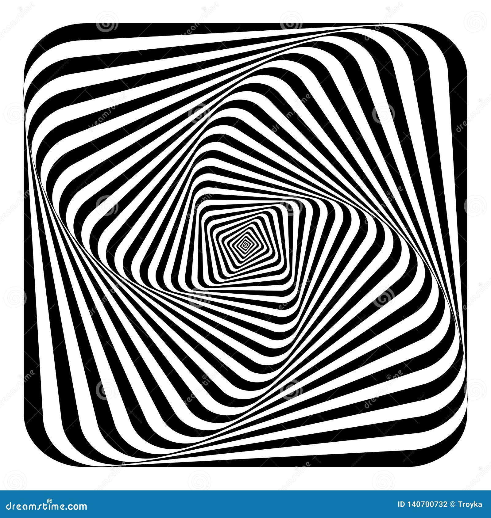 Abstract Op Art Shape. Geometric Design Element Stock Vector ...