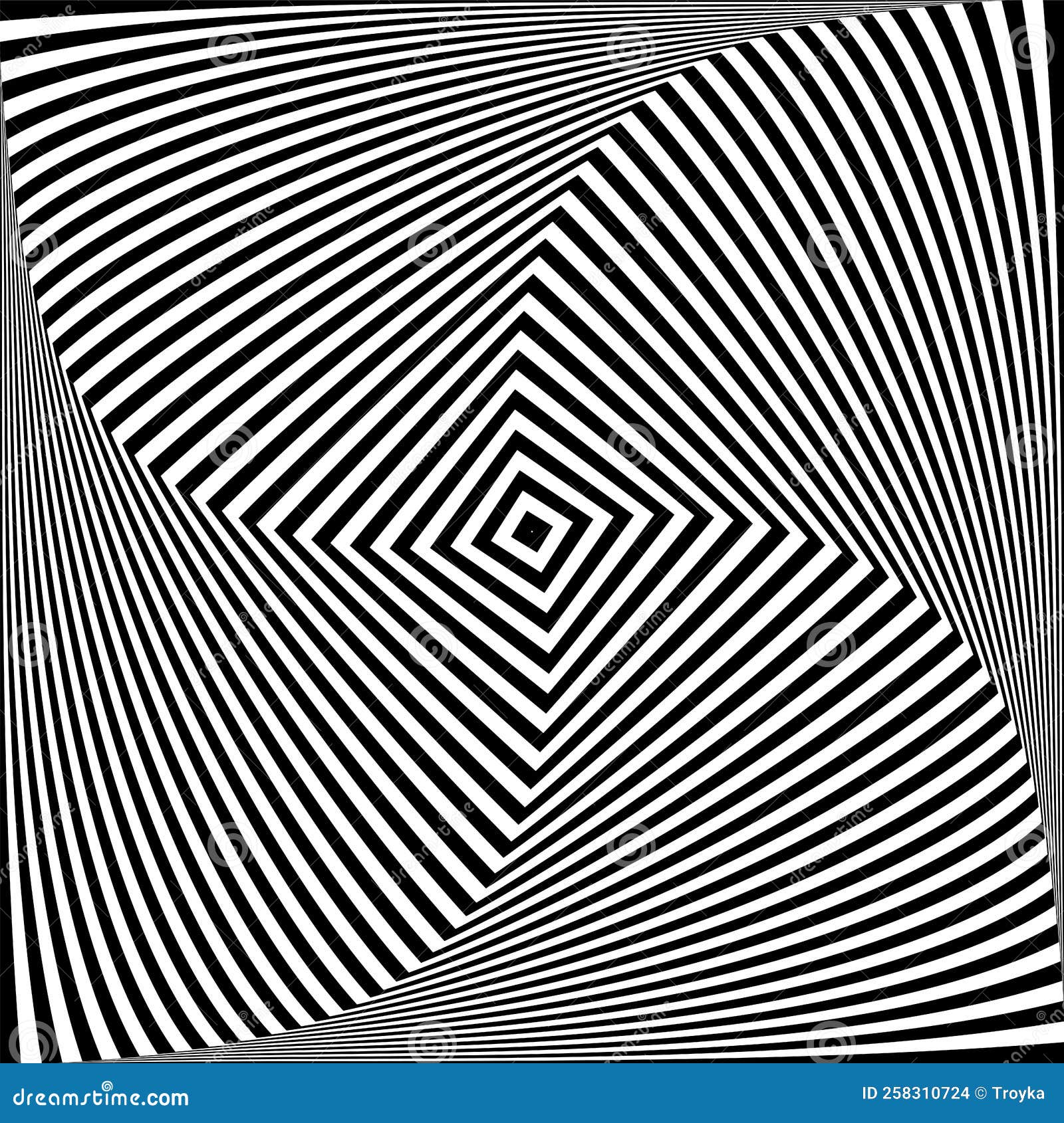 Abstract Op Art Striped Lines Pattern with 3D Illusion Effect Stock ...