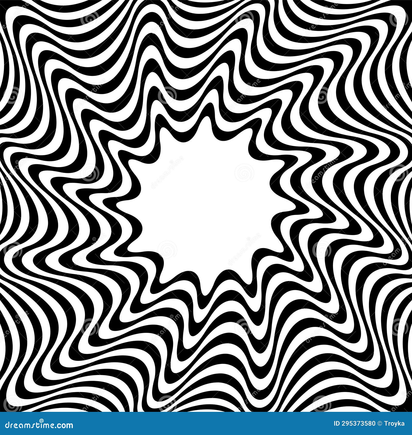 Abstract Op Art Wavy Lines Pattern with 3D Illusion Effect Stock Vector ...