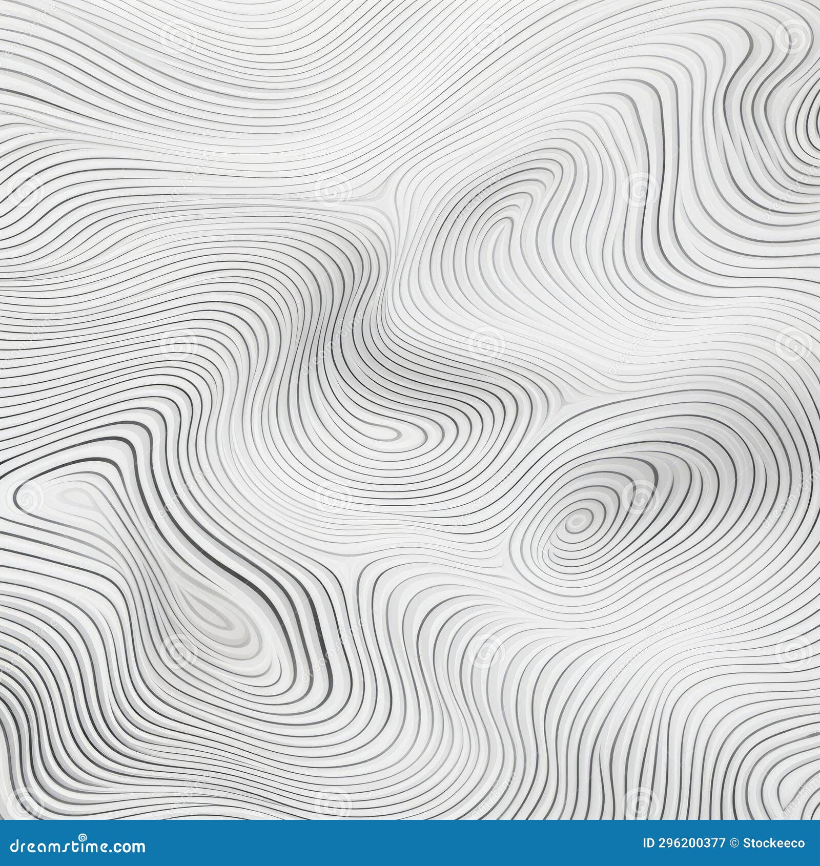 Abstract Op Art: Wavy White Pattern with Curvilinear Lines Stock ...