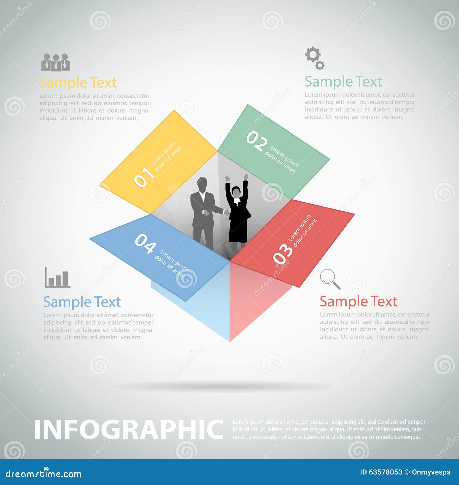 Abstract Open Box Template for Business Concept Stock Vector ...