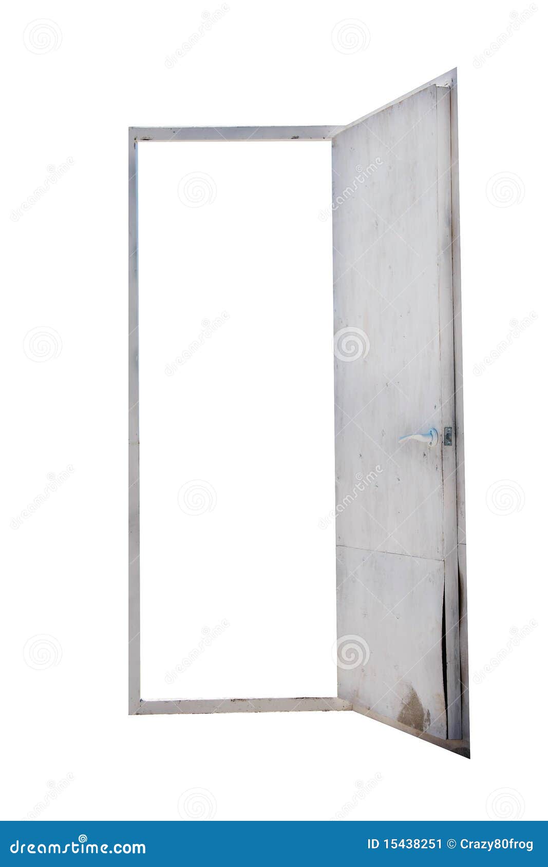 Abstract Open Door Over White Stock Image - Image of empty, abstract ...
