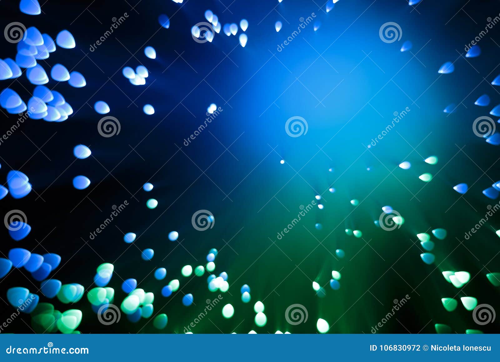 Abstract Optic Fiber Blue and Green Technology Concept Background Stock ...