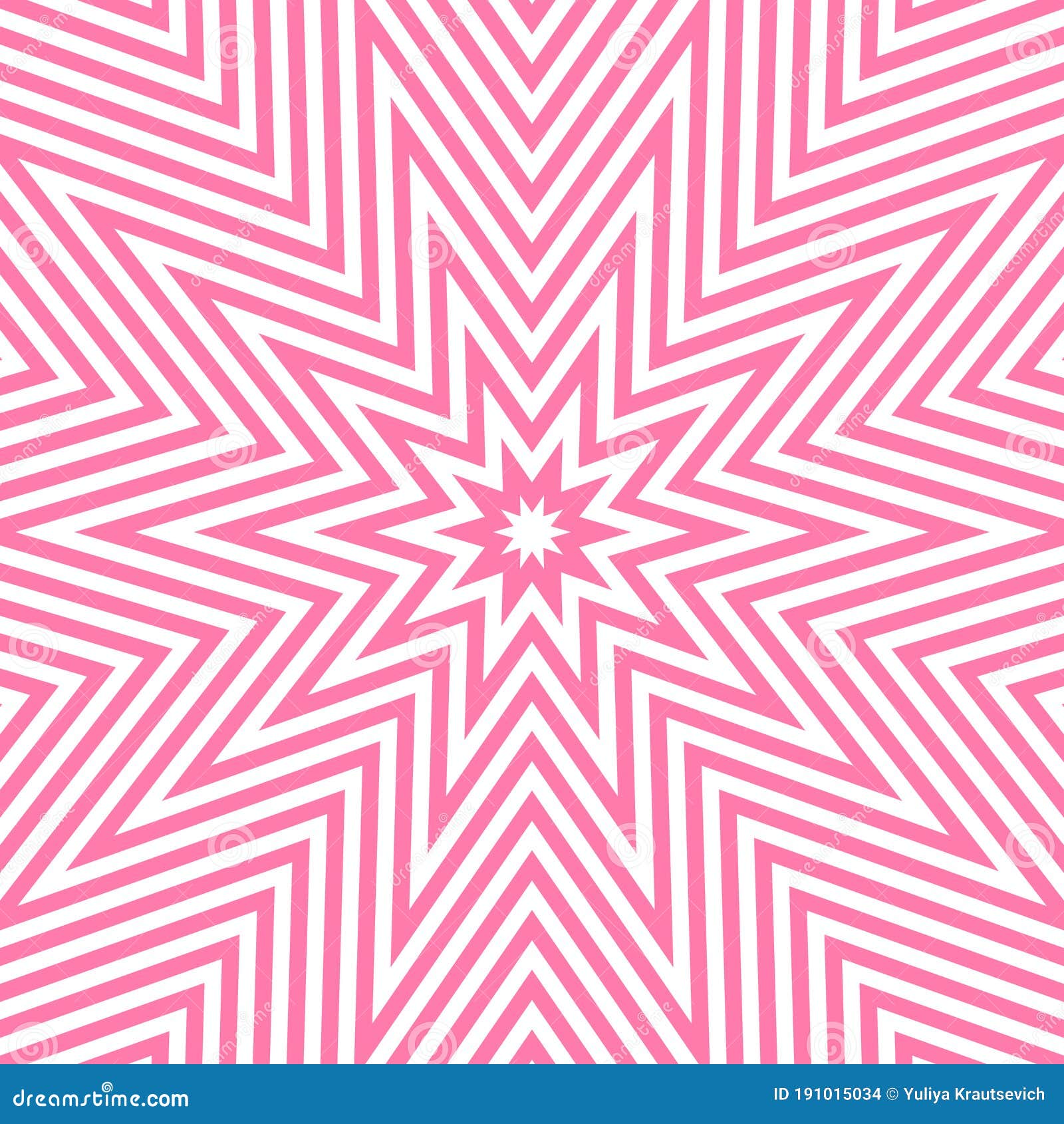 Abstract Optical Illusion Background with a Pink Star. Black and Orange ...