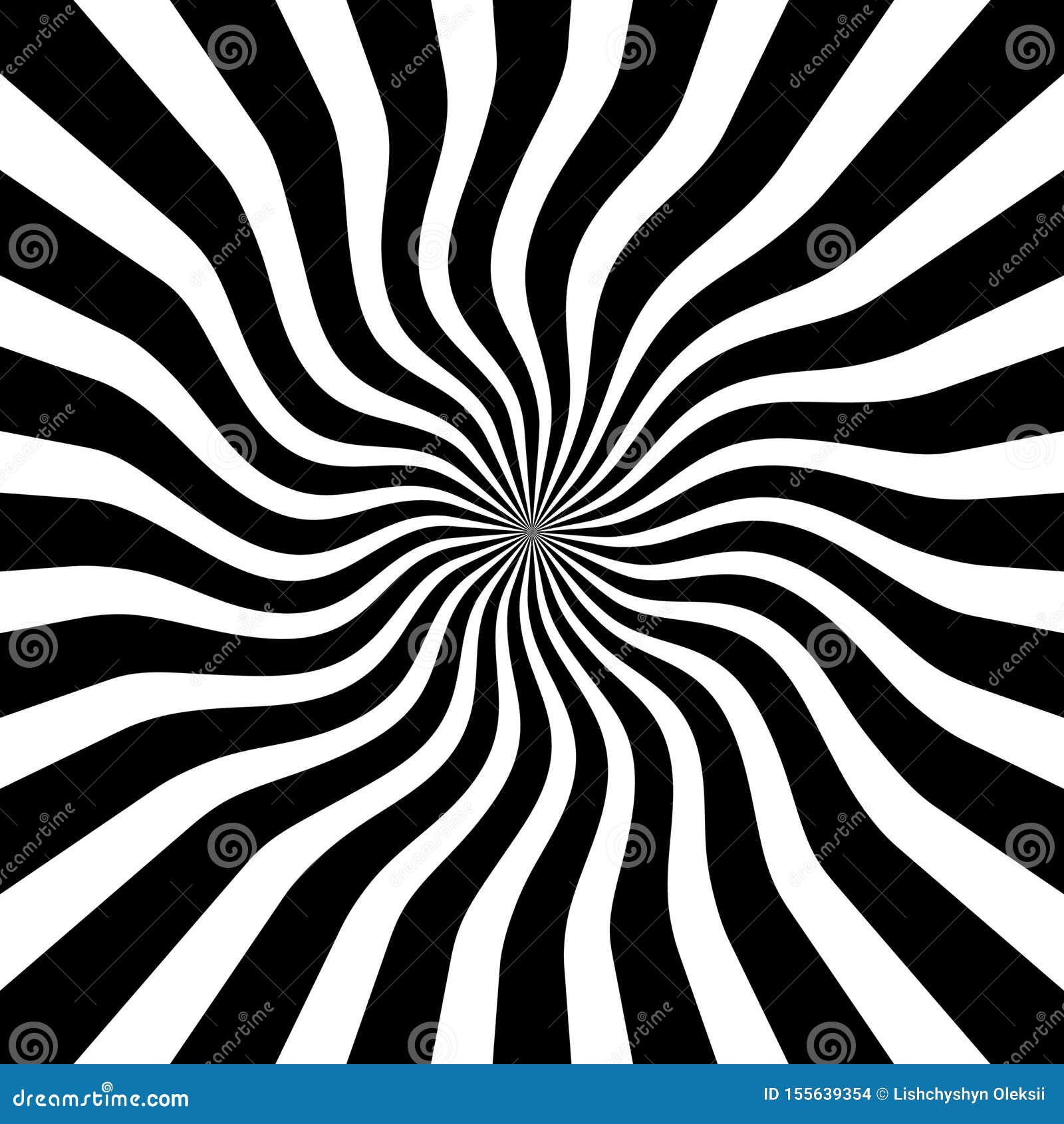 Abstract Optical Illusion with Black and White Lines. Movement Lines ...