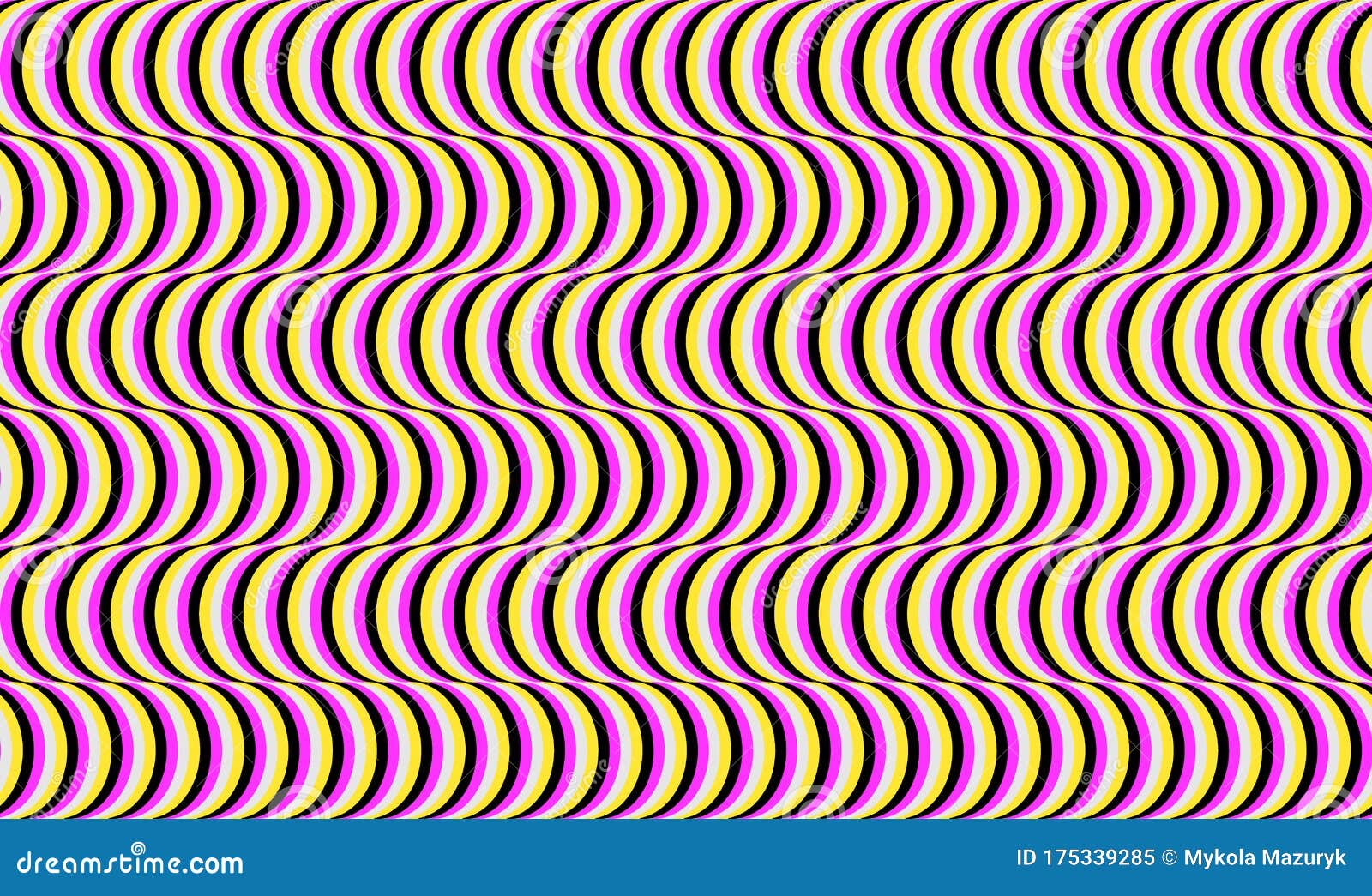 Abstract Optical Illusion with Lines. Design of Stripes with Curved ...