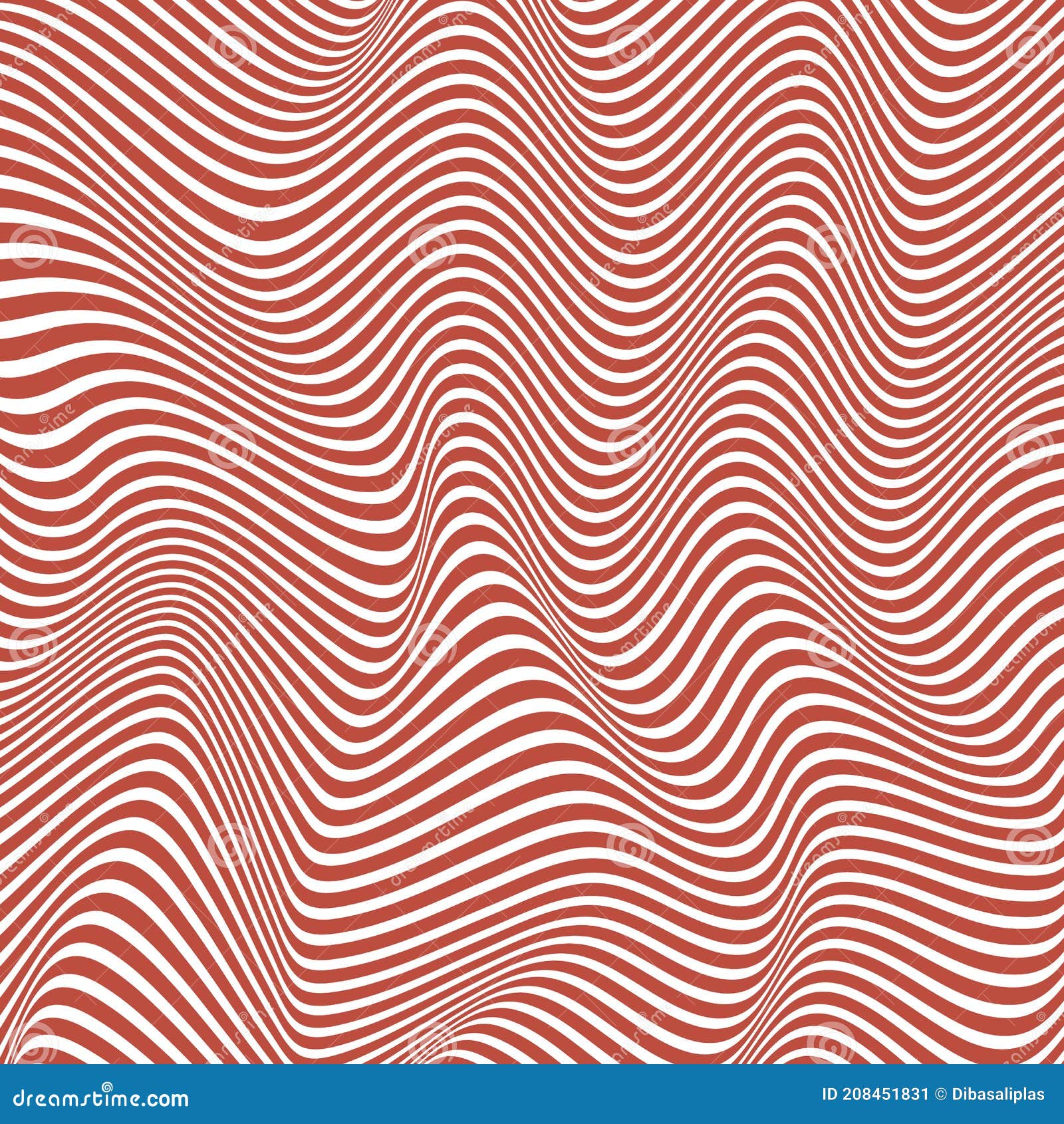 Abstract Optical Illusion Pattern Of Wavy Lines Stock Vector