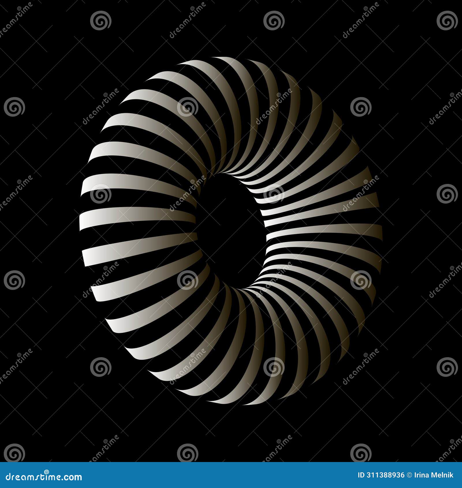 Abstract Optical Illusion Ring for Design. Abstract Illustration Modern ...