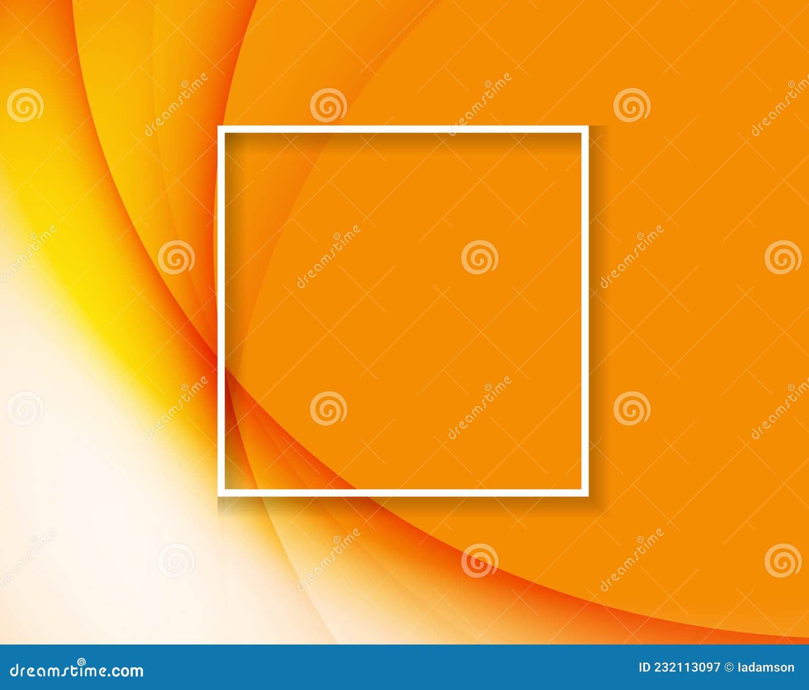 Abstract Orange Backgrond with White Frame Stock Vector - Illustration ...