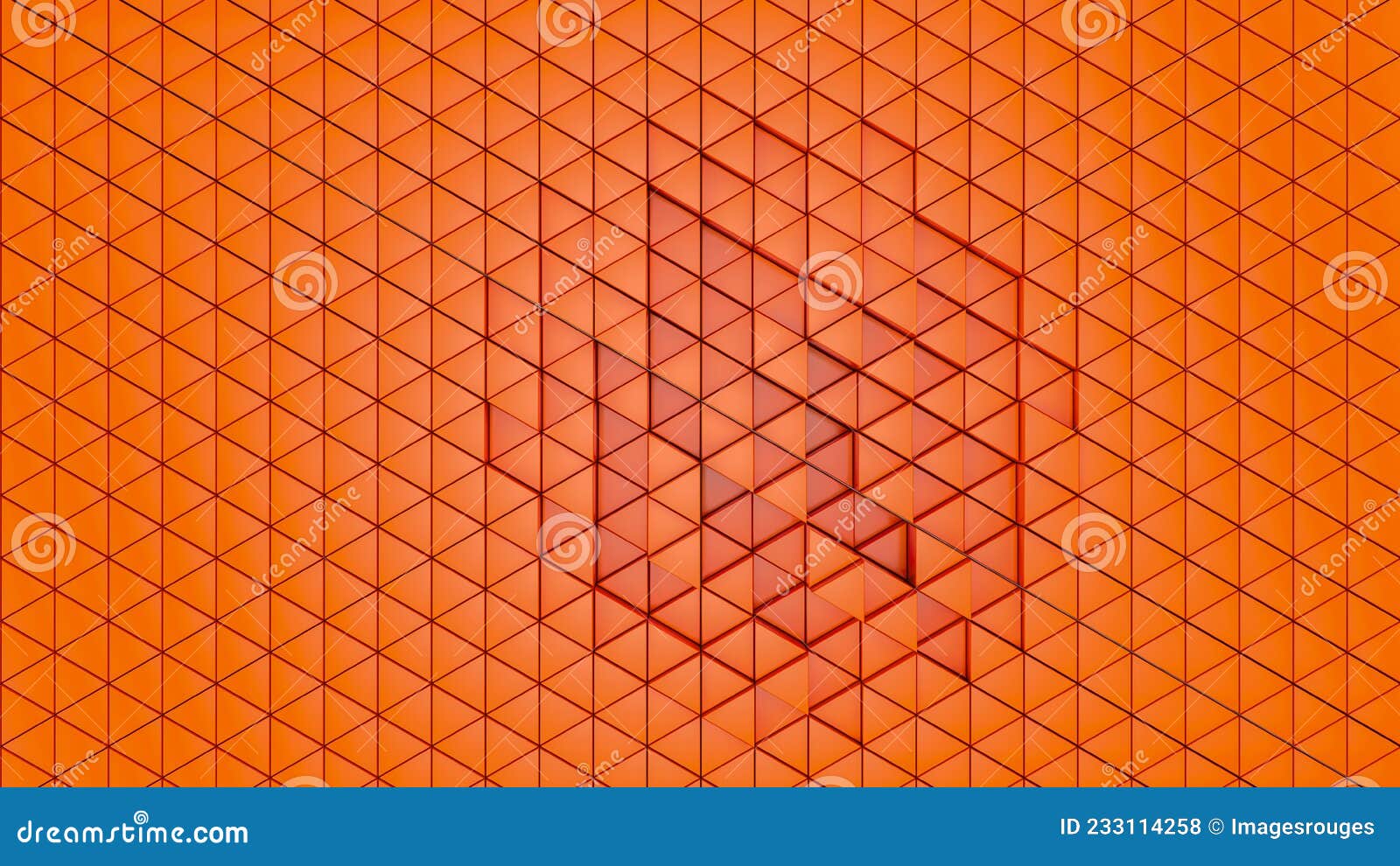 Abstract Orange Background Cells Hexagon, Matrix Network Pattern Tech ...