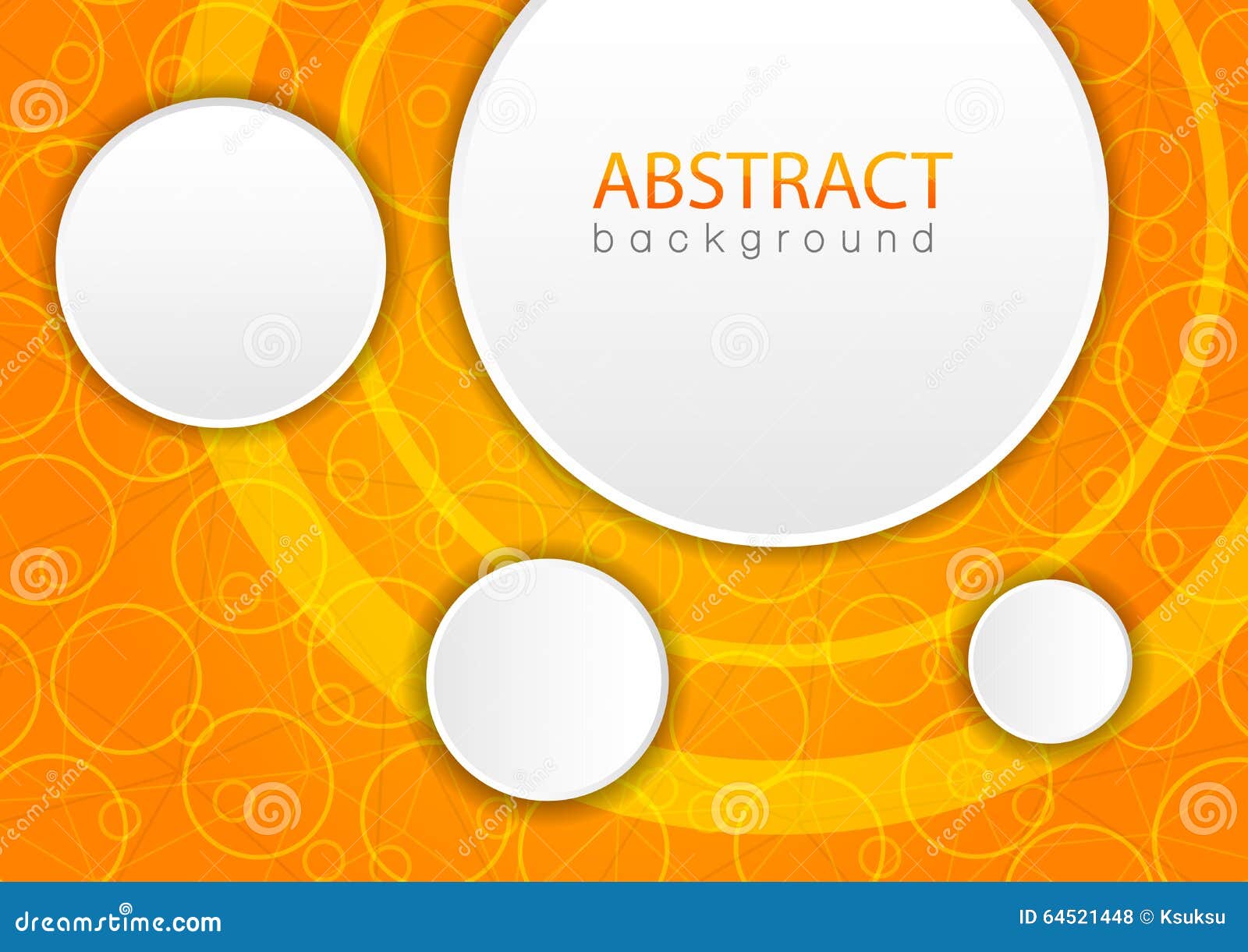 Abstract Orange Background with Circles Stock Vector - Illustration of ...