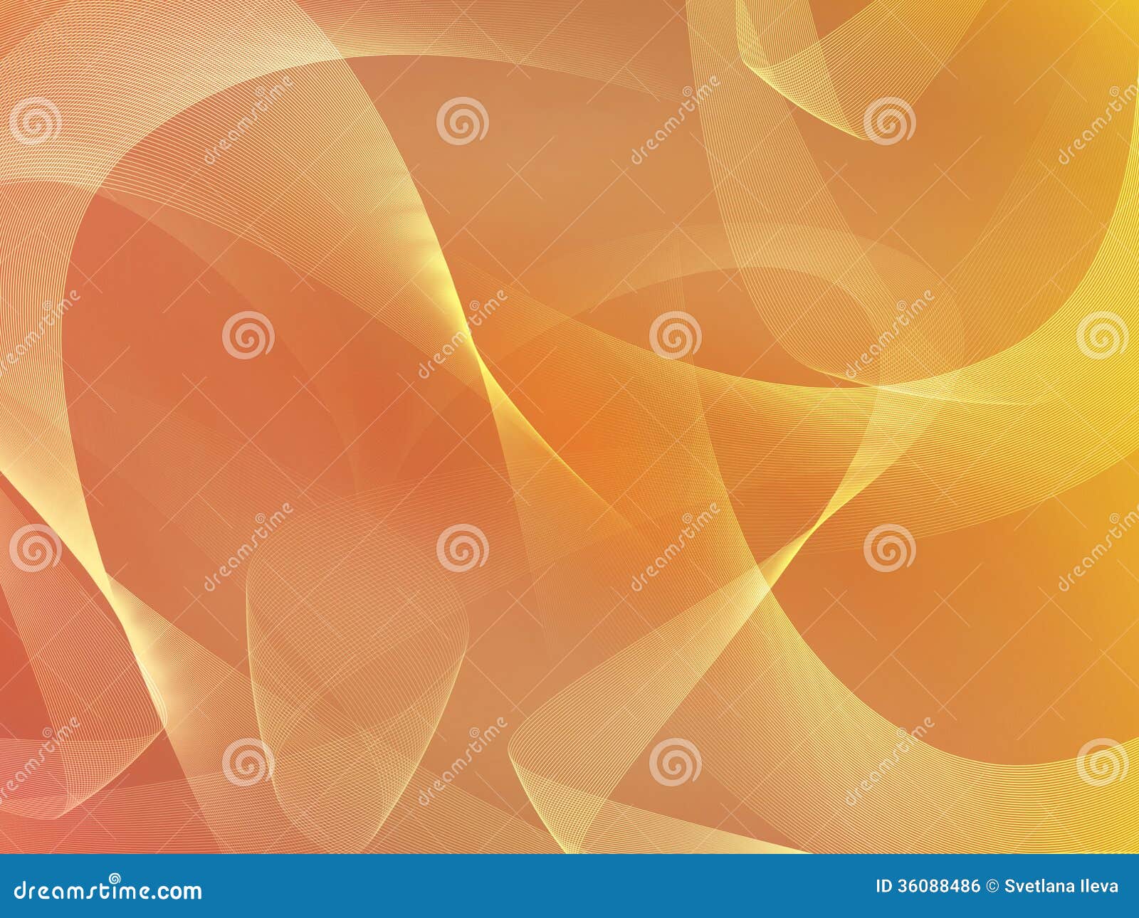 Abstract Orange Background with Ribbons Stock Illustration ...