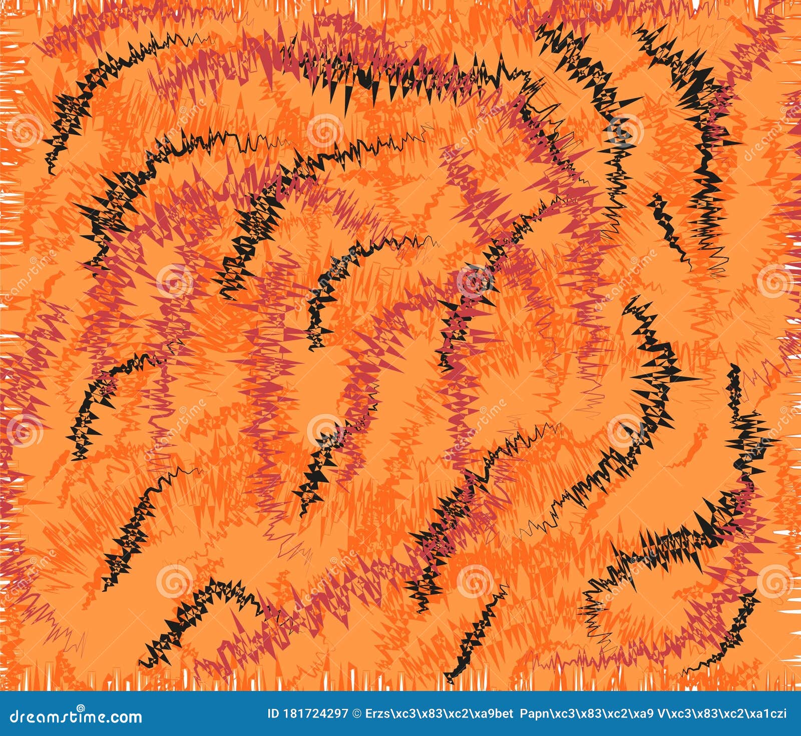 Abstract Orange Background, with Wavy Pattern. Stock Illustration ...