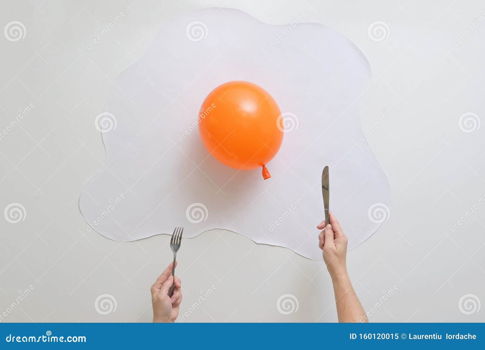 Abstract of an Fried Egg stock image. Image of fork - 160120015