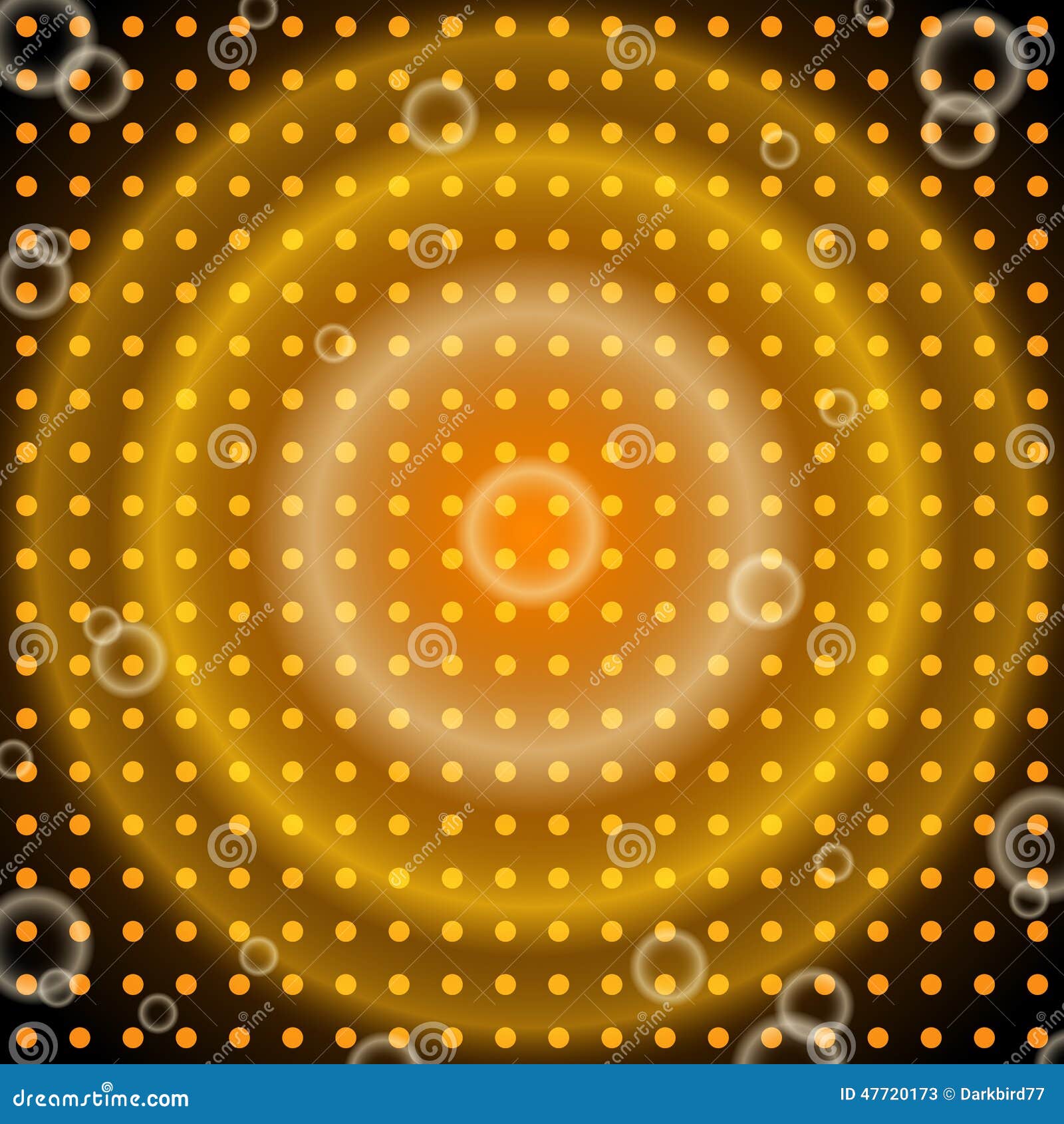 Abstract Orange and Black Background with Circles Stock Illustration ...