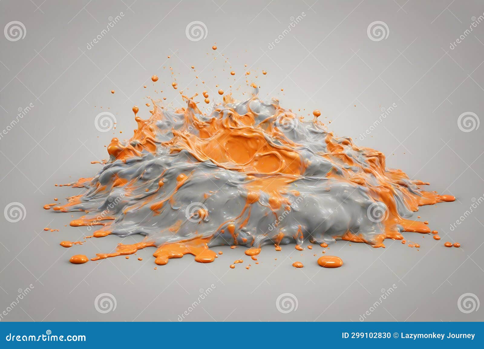 Abstract Orange Blob of Paint Texture Background Stock Illustration ...