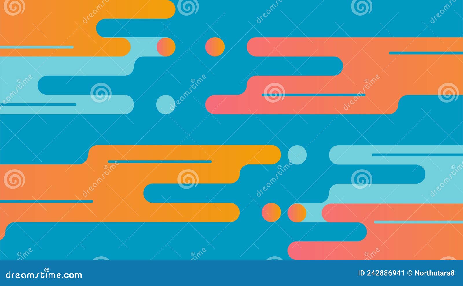 Abstract Orange Blue Geometric Background Stock Vector - Illustration ...