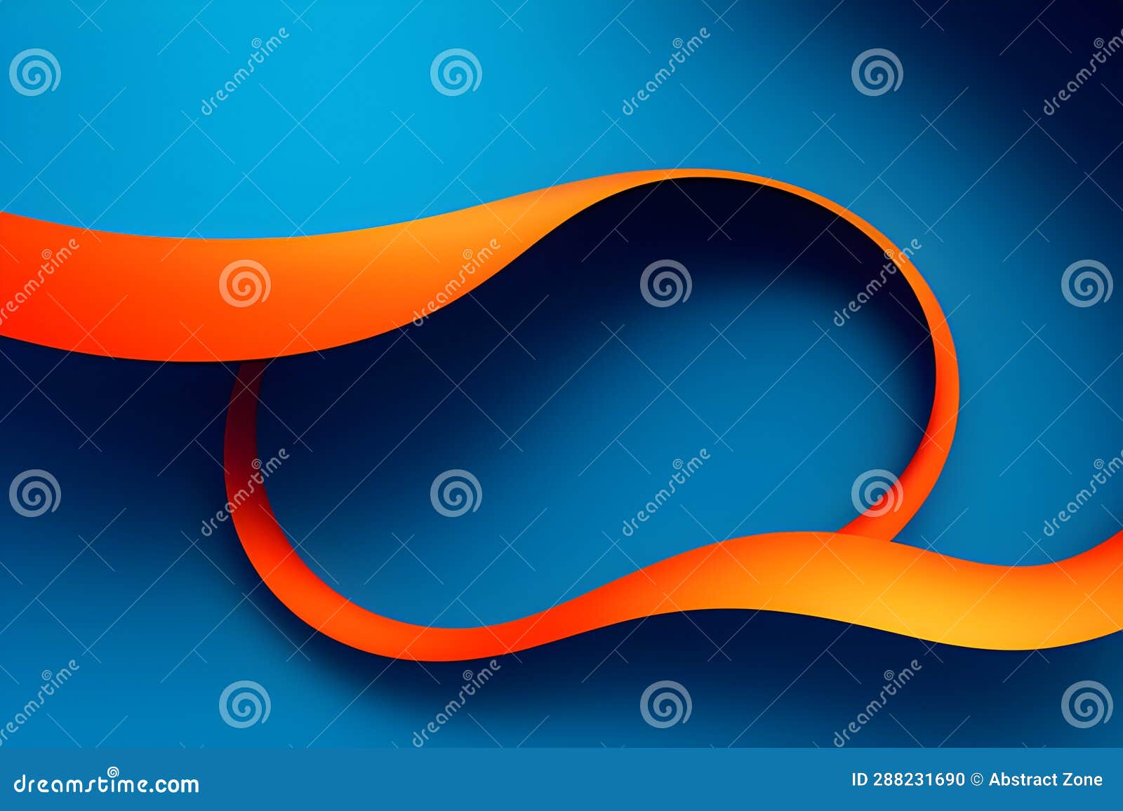 Abstract Orange and Blue Geometric Background. Dynamic Shapes ...