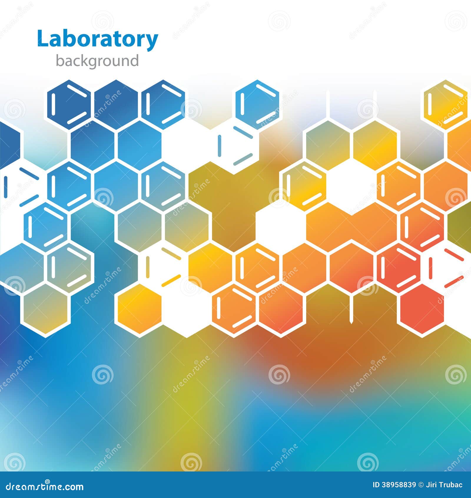 Abstract Orange-blue Laboratory Background. Stock Vector - Illustration ...