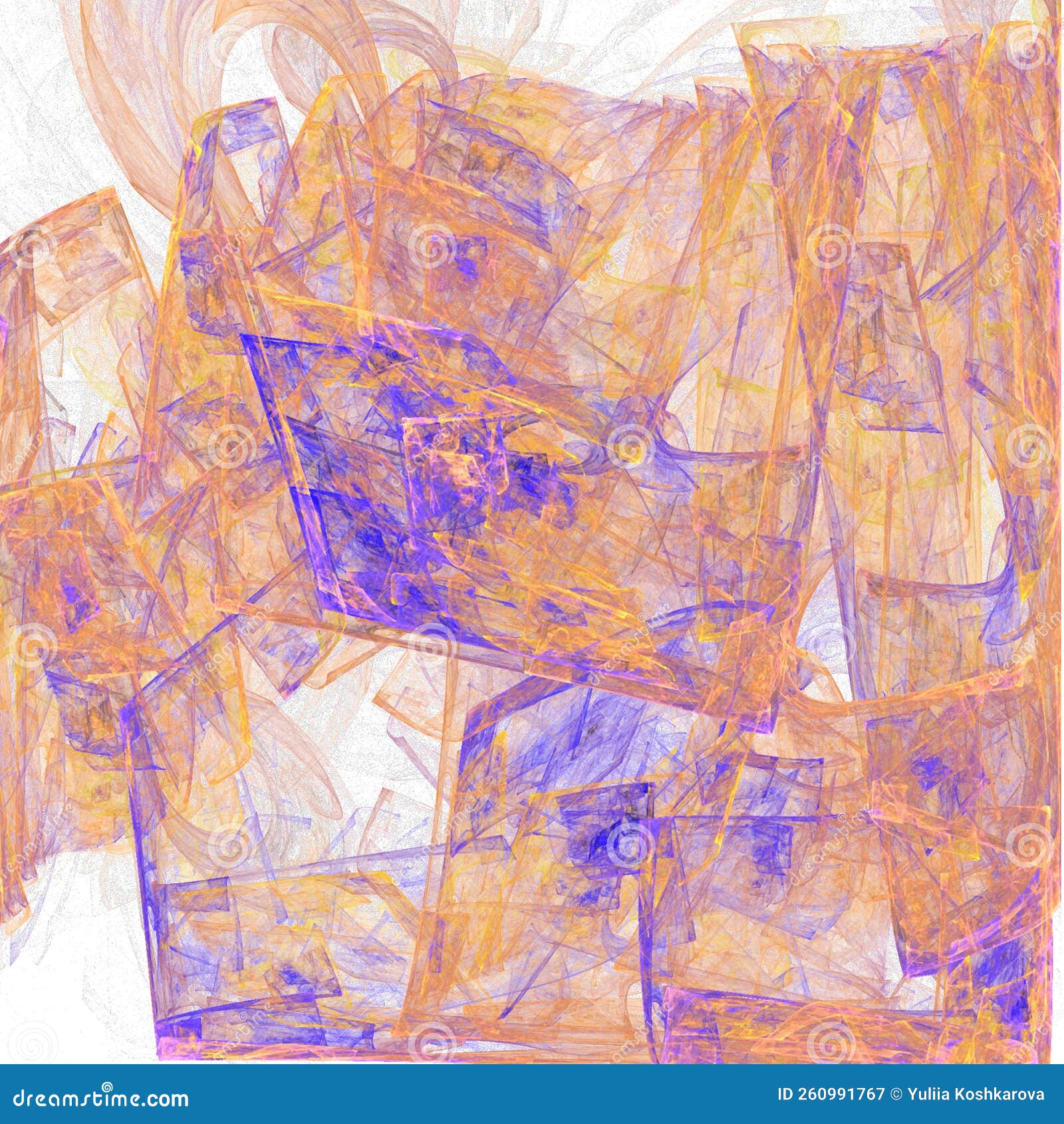 Abstract Orange Blue Linear Geometric Pattern No Background, Isolated ...