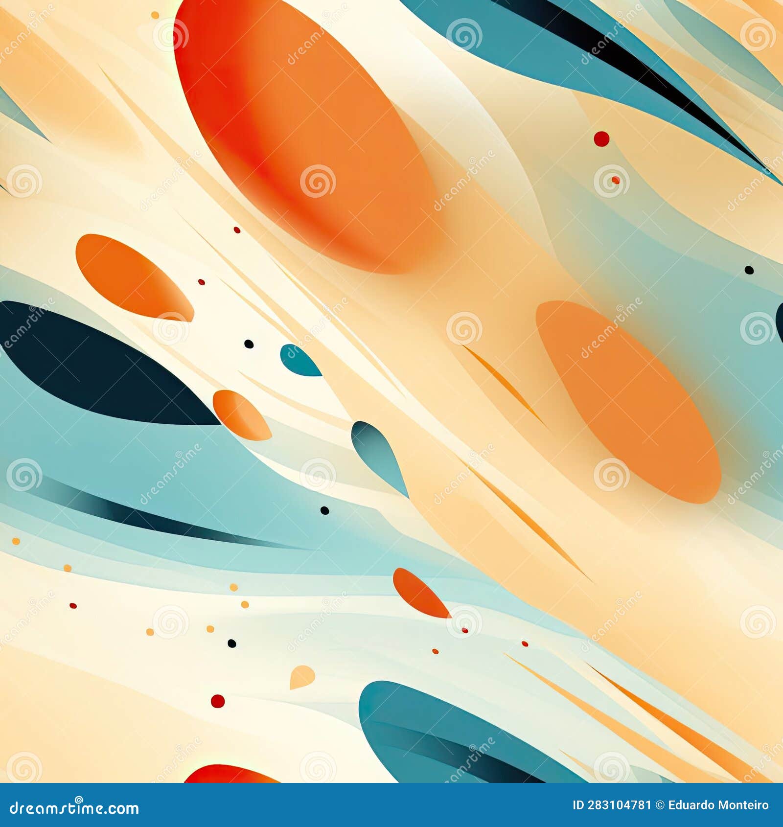 Abstract Orange and Blue Pattern with Circles and Dynamic Lines (tiled ... Abstract Orange and Blue Pattern with Circles and Dynamic Lines (tiled ...