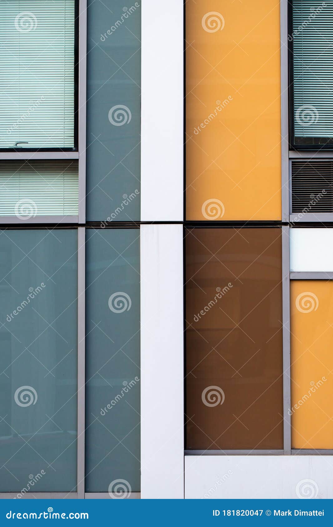 Abstract Orange and Blue Rectangle Pattern Texture Stock Image - Image ...