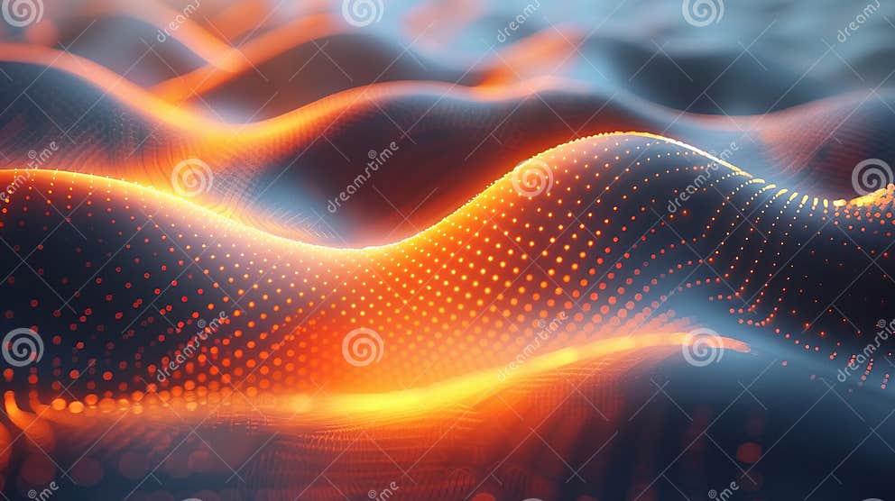 Abstract Orange and Blue Wave Stock Illustration - Illustration of ...