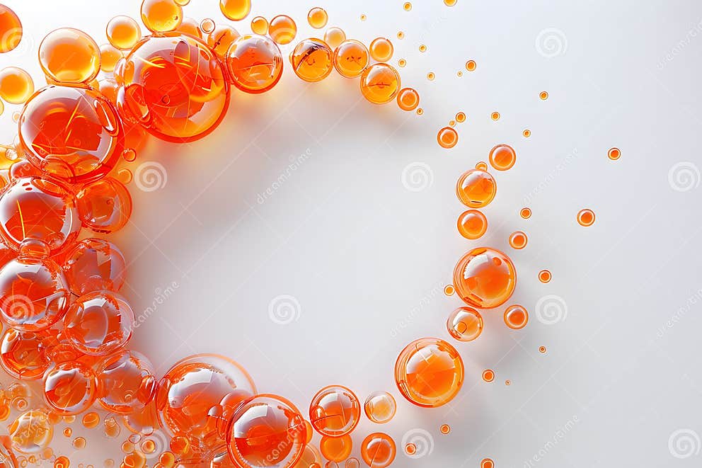 Abstract Orange Bubbles Creative Background Design Stock Image - Image ...