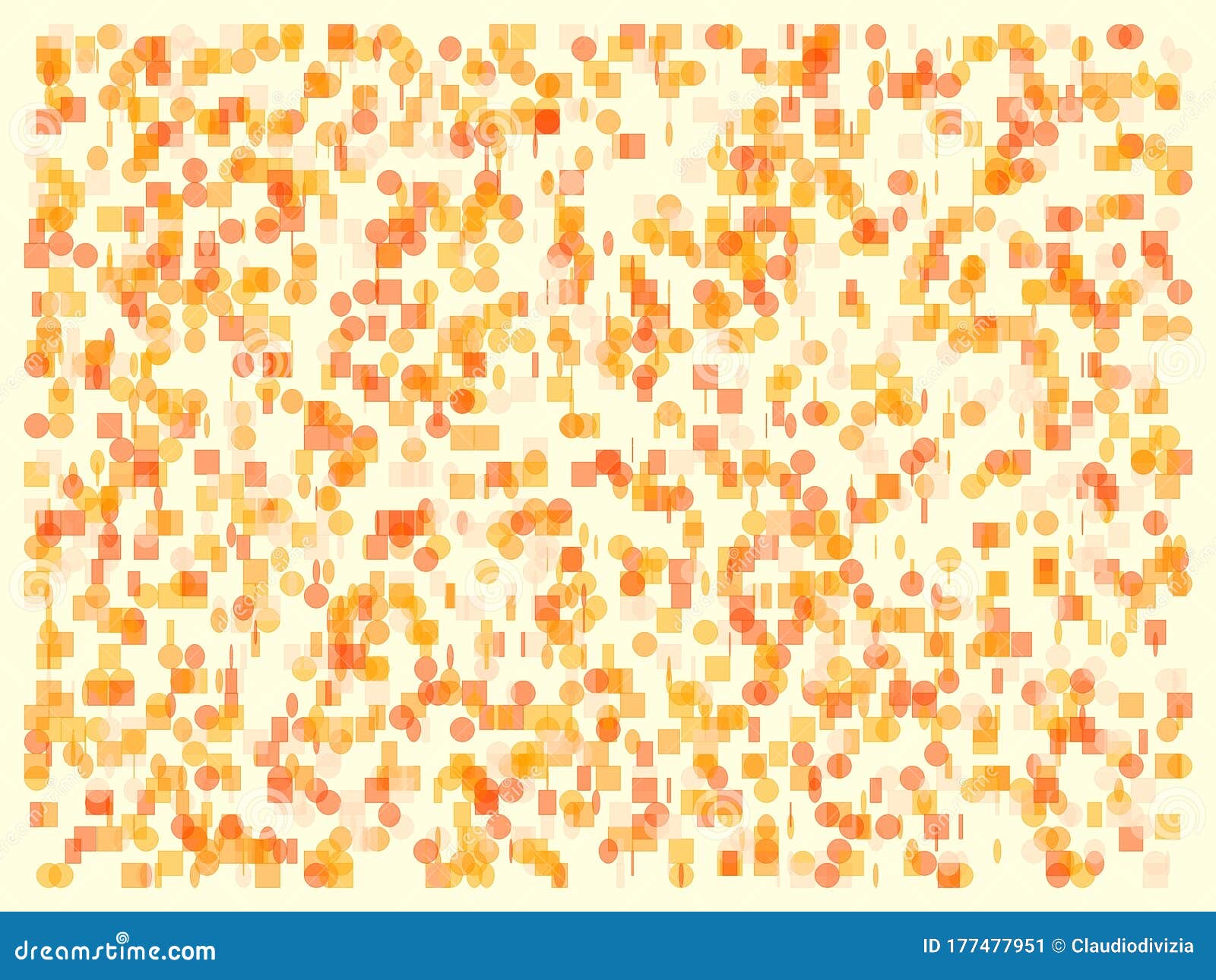 Abstract Orange Circle and Ellipses Squares and Rectangles Illus Stock ...