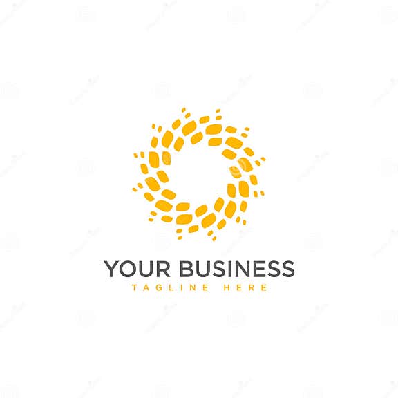 Abstract Orange Circle Logo Design Element Stock Vector - Illustration ...