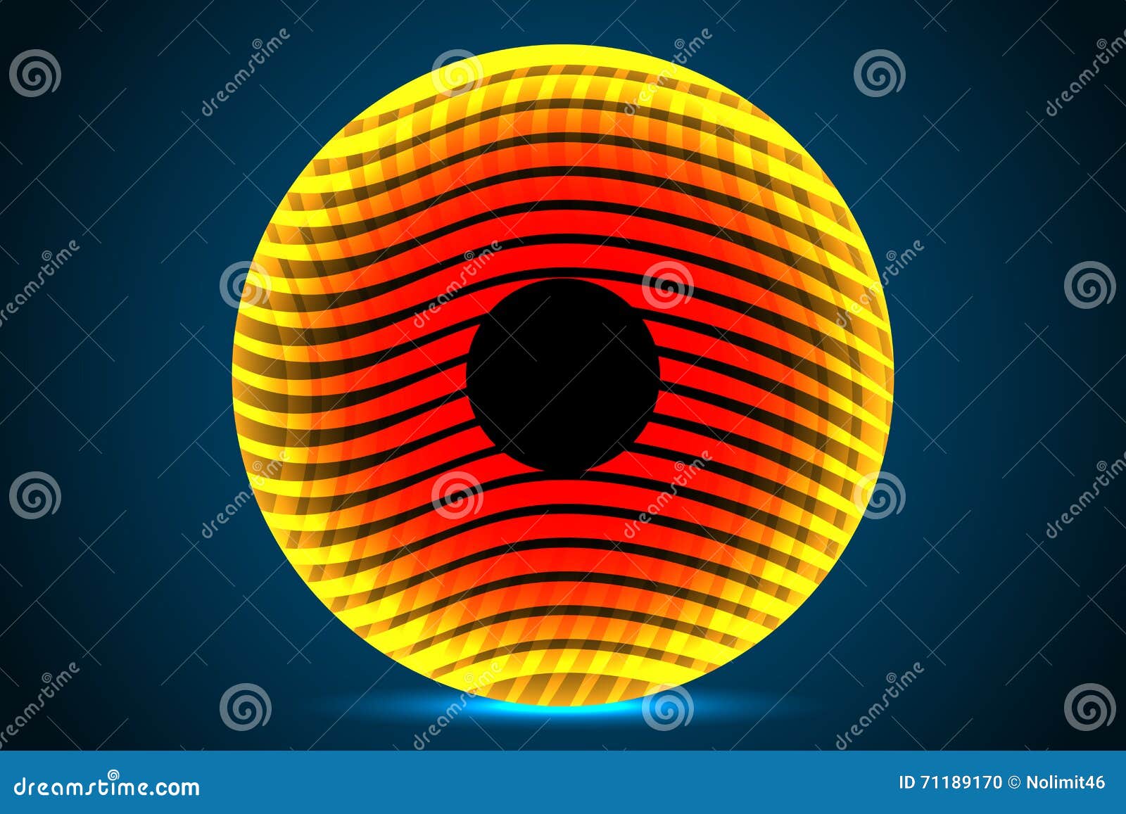 Abstract orange circle stock illustration. Illustration of glow - 71189170