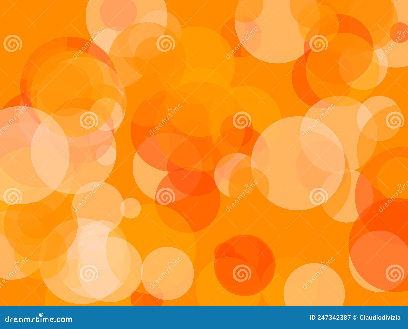 Abstract Orange Circles with Dark Orange Background Stock Illustration ...