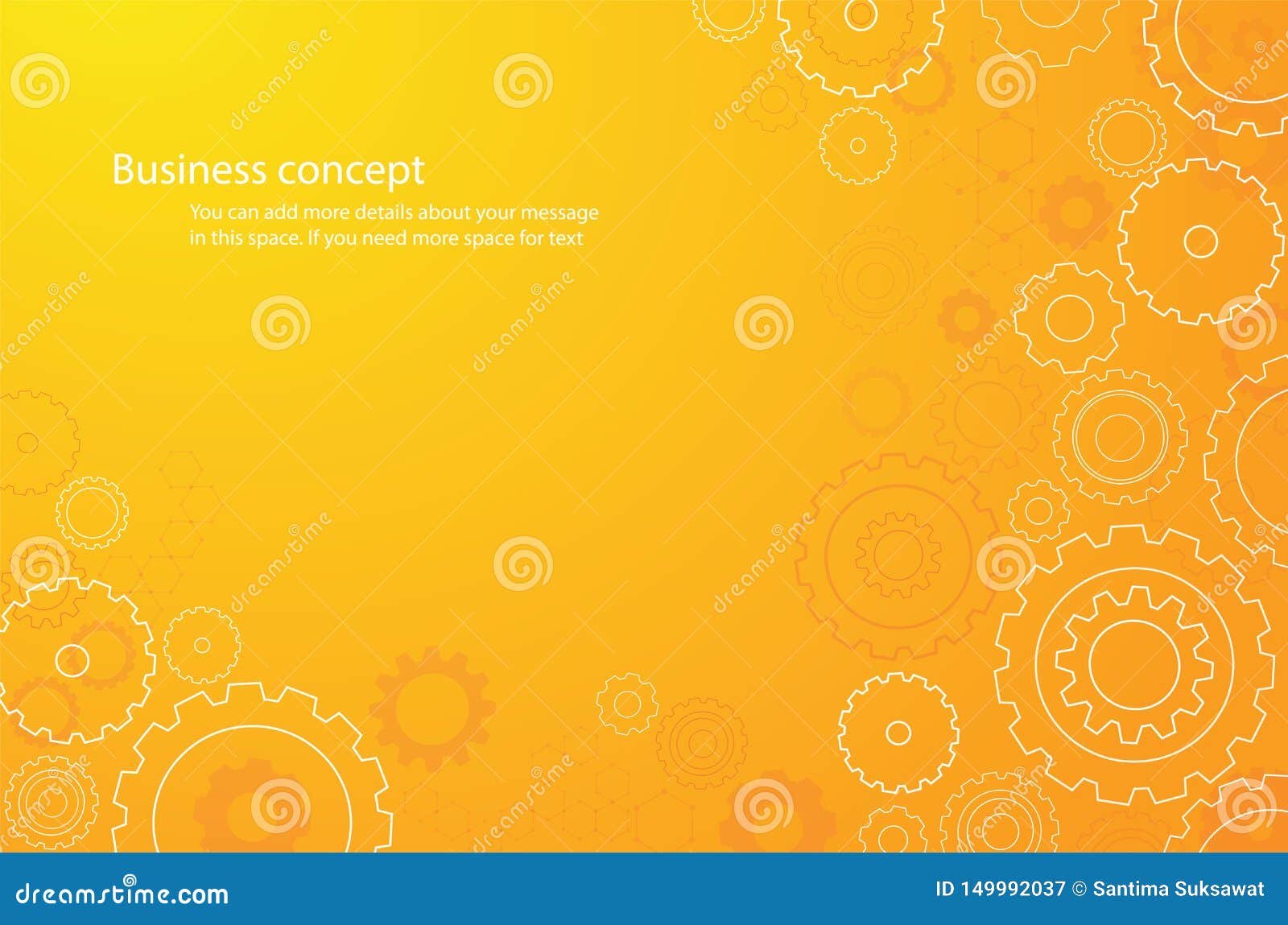 Abstract Orange Cogs Wheel Background Stock Vector - Illustration of ...