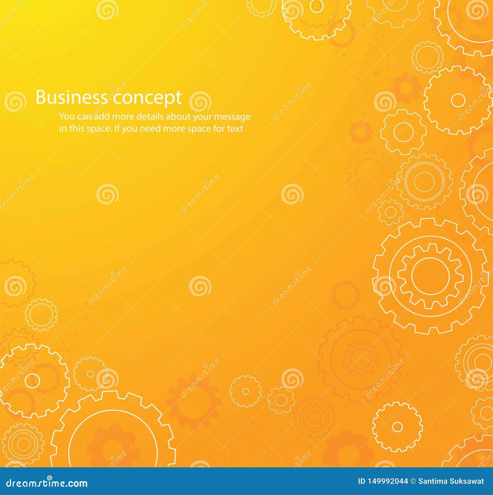 Abstract Orange Cogs Wheel Background Stock Vector - Illustration of ...