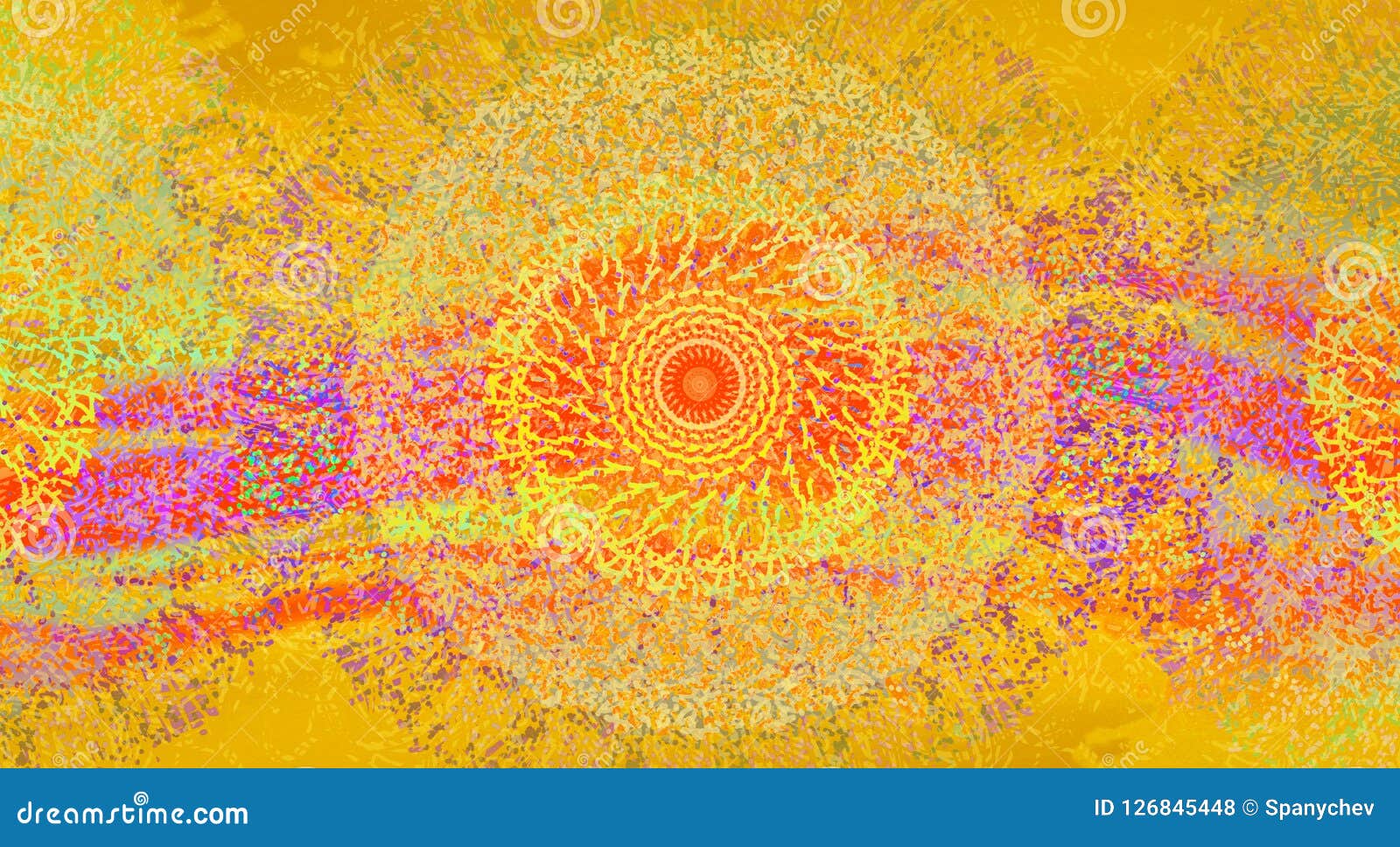Abstract Orange Color Ethno Background Stock Illustration ...