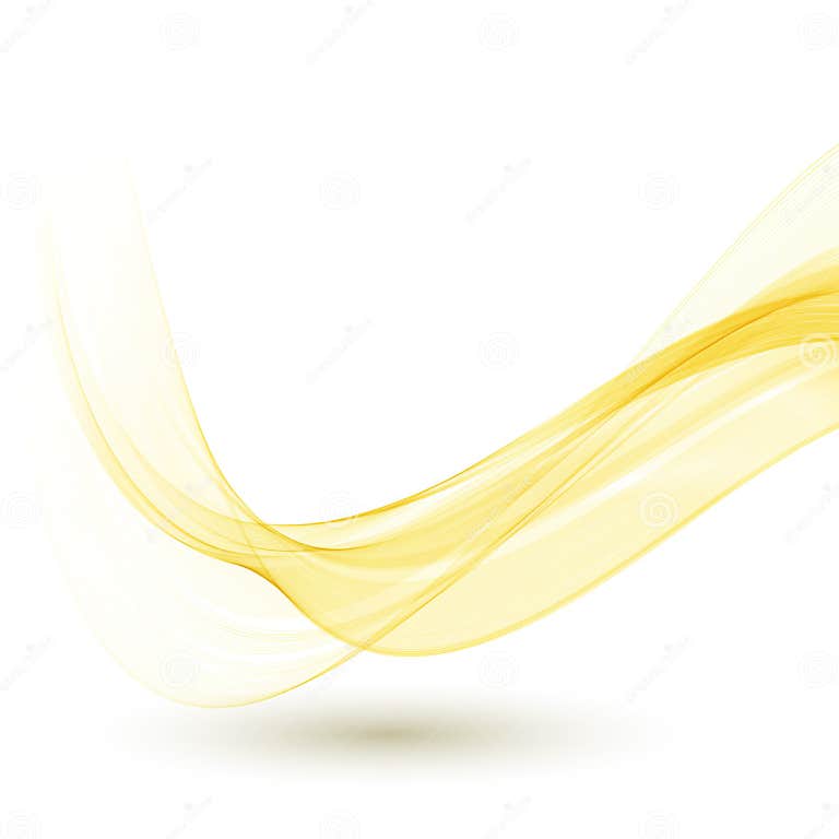 Abstract Orange Color Wave Design Element. Abstract Smooth Color Wavy ...